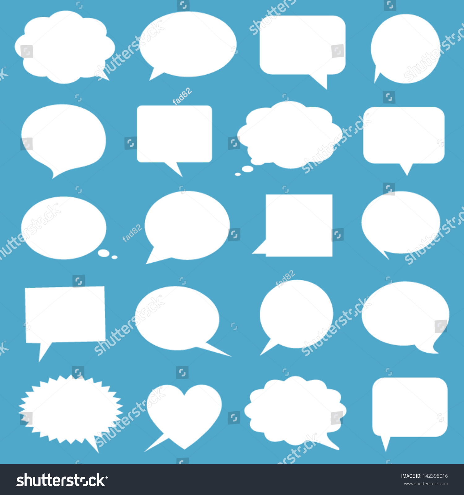 Blank Empty White Speech Bubbles Stock Vector 142398016 : Shutterstock Blank Empty White Speech Bubbles Stock Vector 142398016 : Shutterstock