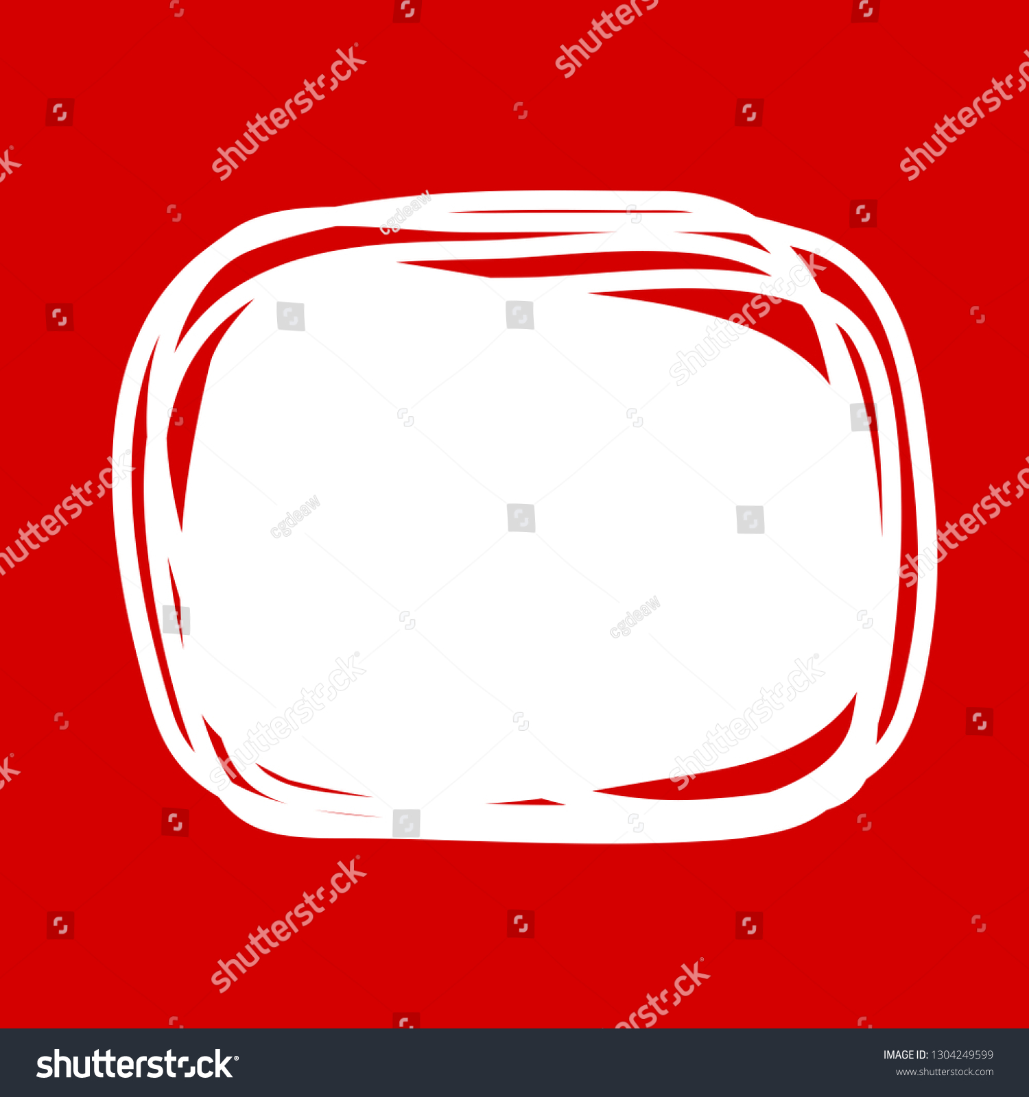 Blank Empty White Speech Bubbles Single Stock Vector (Royalty Free) 1304249599