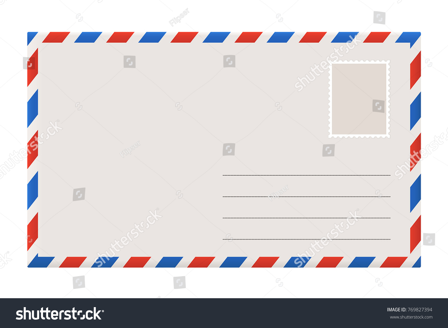 Blank Envelope Vector Illustration Isolated On: vector de stock (libre ...