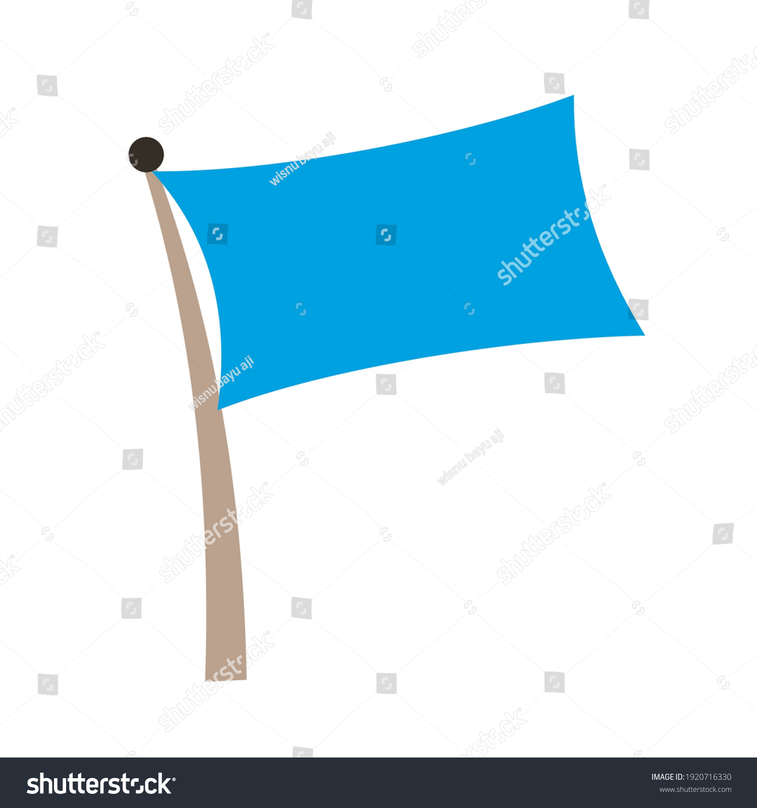 Blank Flag Waving Vector Graphic Design Stock Vector (Royalty Free ...