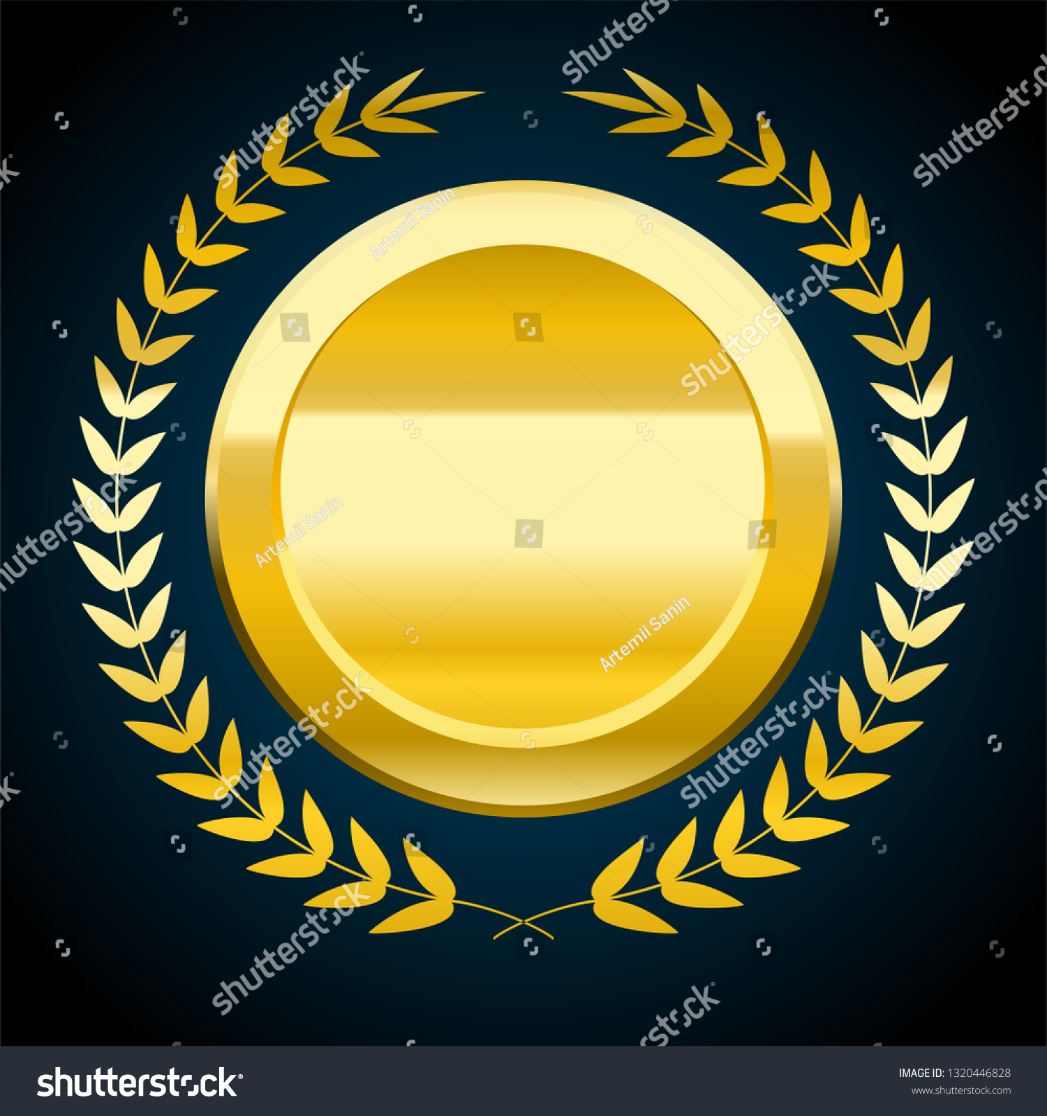 Blank Gold Token Vector Illustration Stock Vector (Royalty Free ...