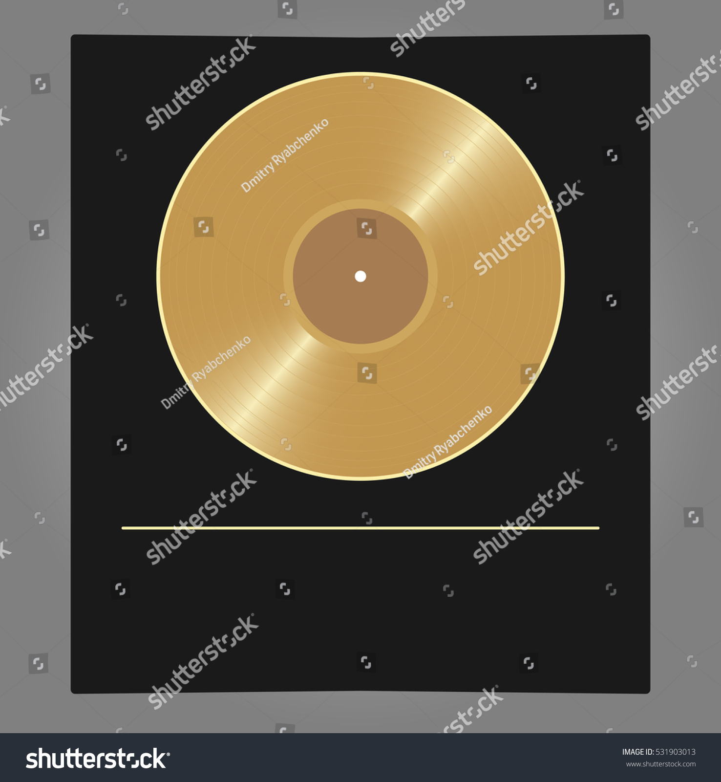 Blank Golden Vinyl Vector Illustration Vector Stock Vector (Royalty ...
