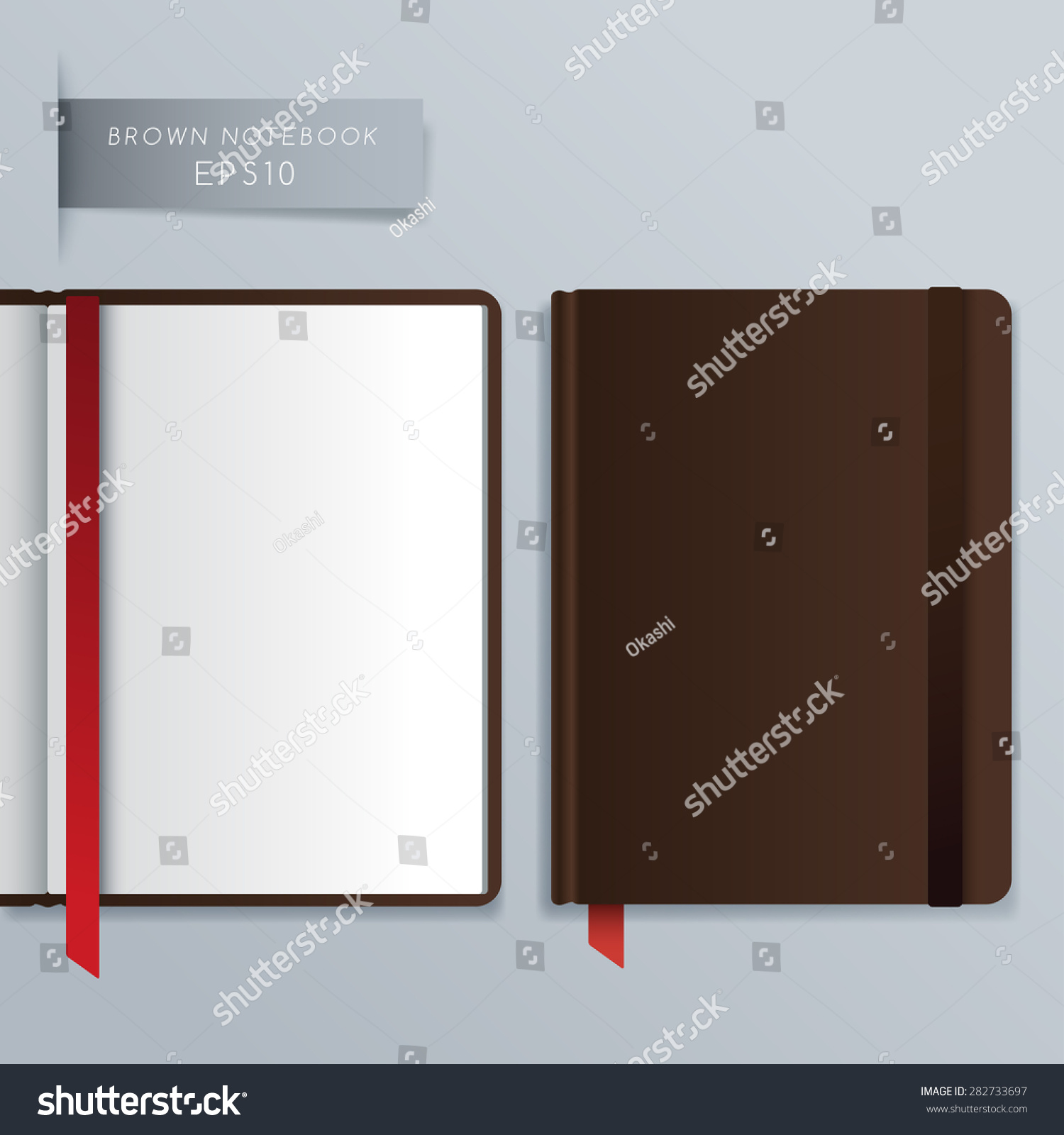 Blank Hardcover Notebook Template Vector Illustration Stock Vector ...