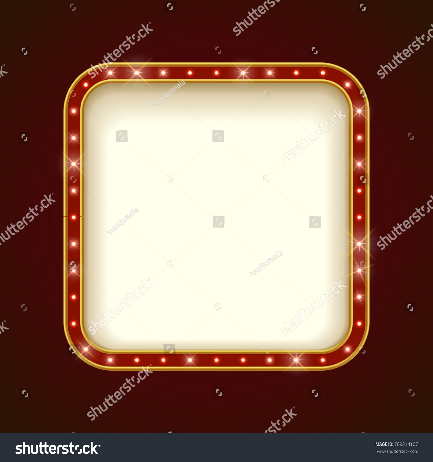 Blank Illuminated Rounded Square Marquee Frame: Vector có sẵn (miễn phí ...