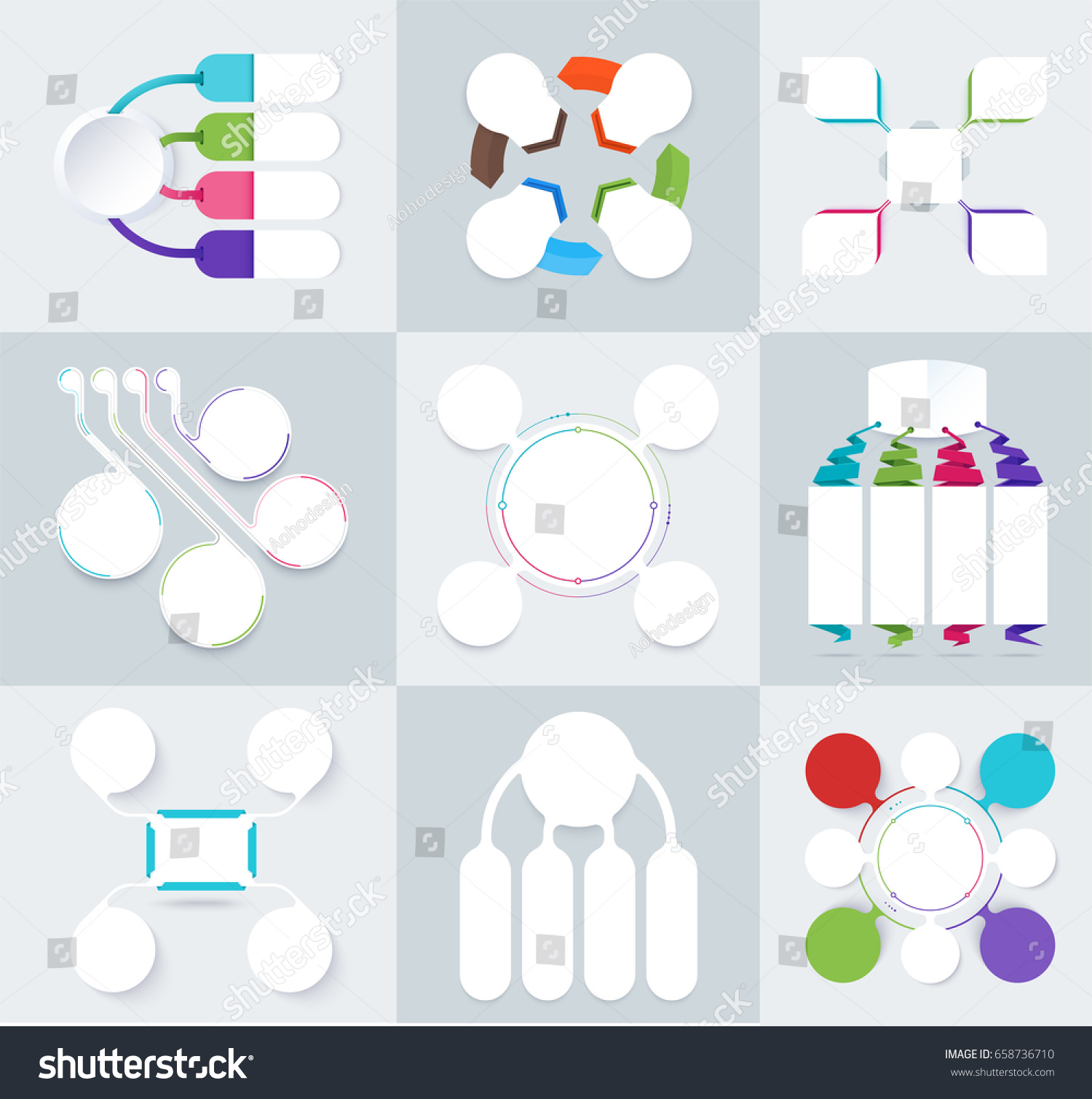 Blank Infographic Diagram Template Design Simple Stock Vector (Royalty ...