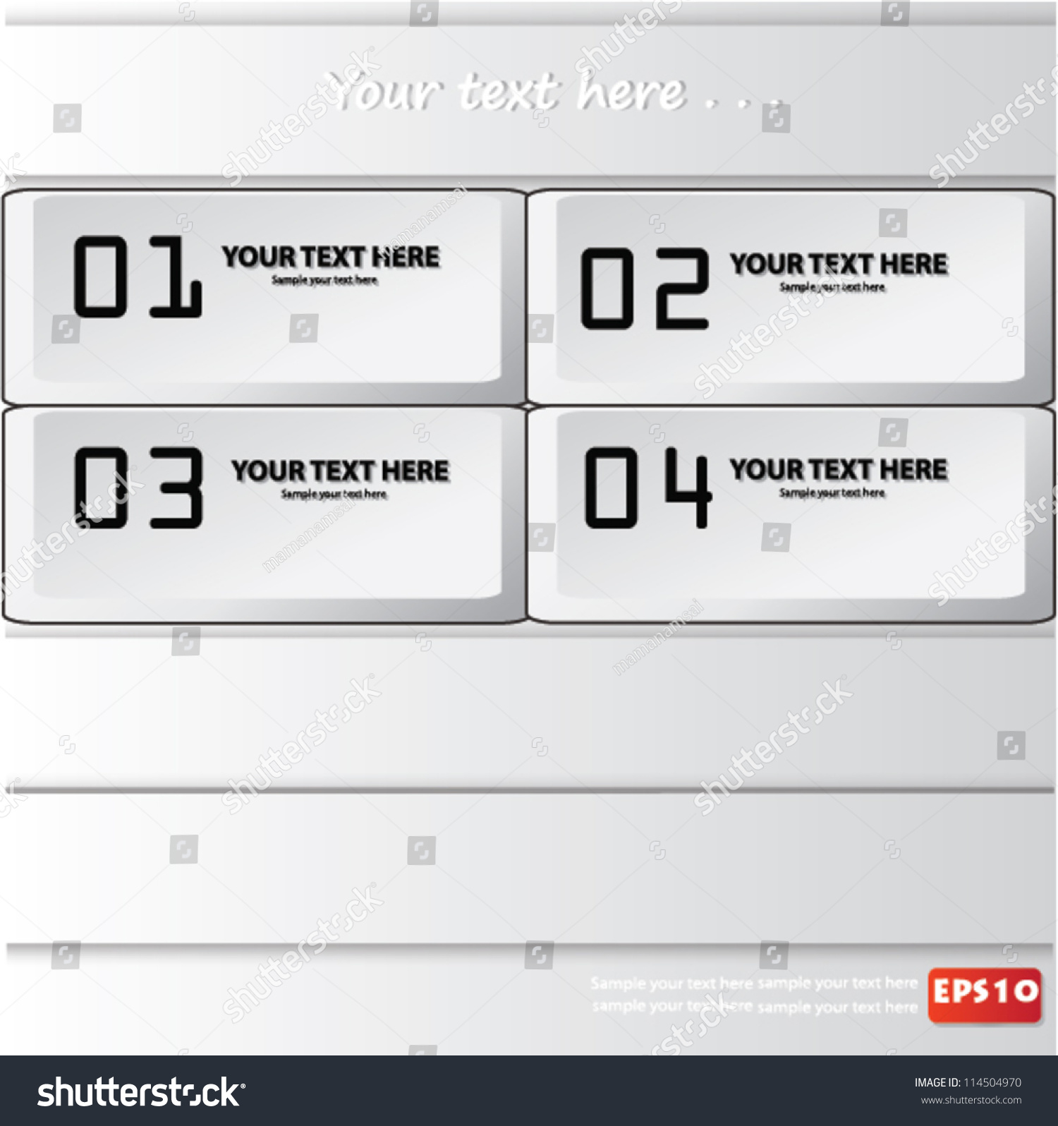 Blank Keyboard Textvector Stock Vector (Royalty Free) 114504970