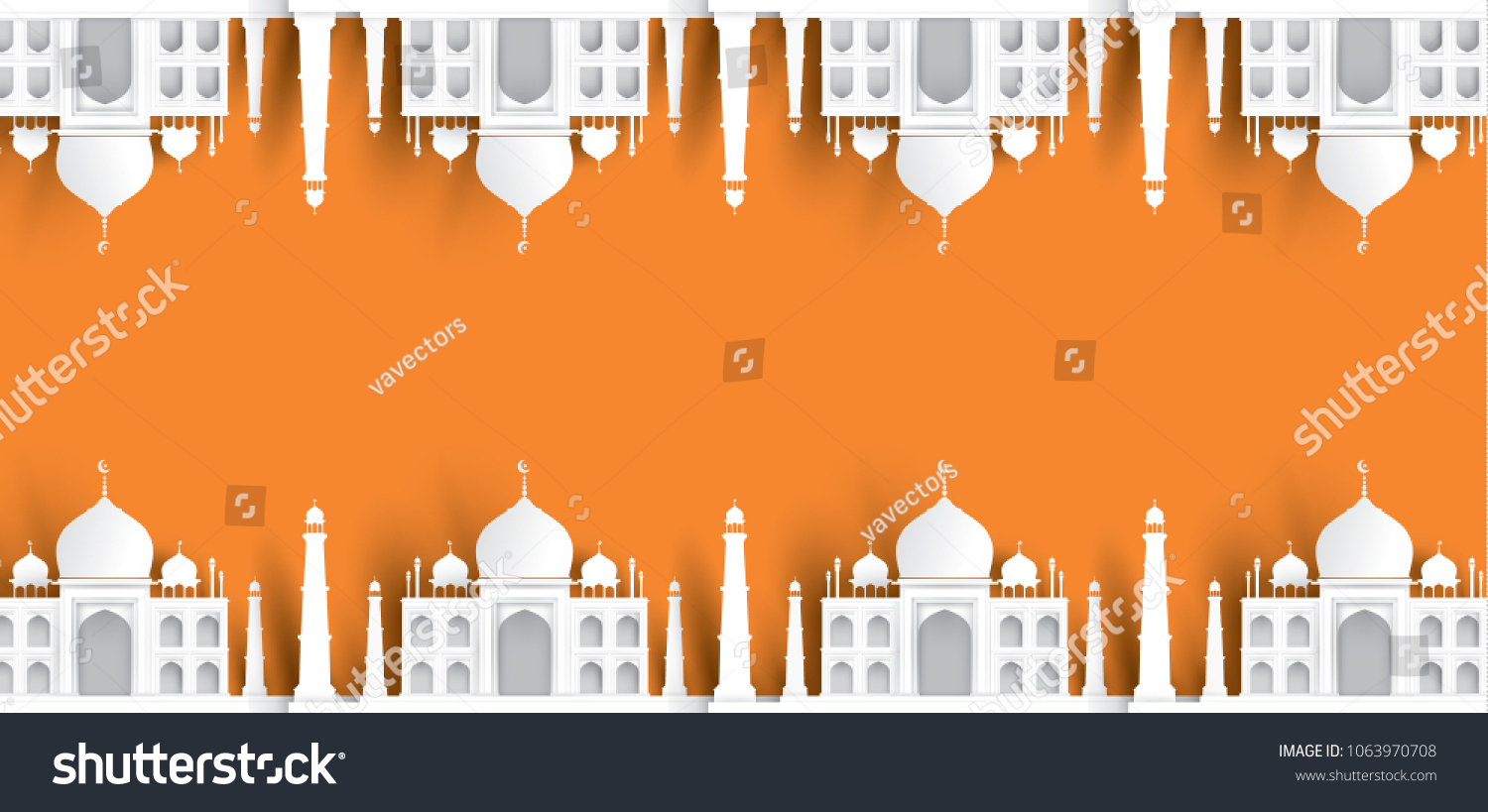 Blank Mosque Text Background Modern Elegant Stock Vector (Royalty Free ...