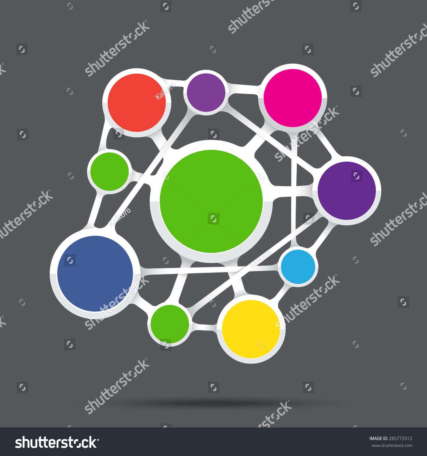 Blank Network Template Connection Business Concept Stock Vector ...