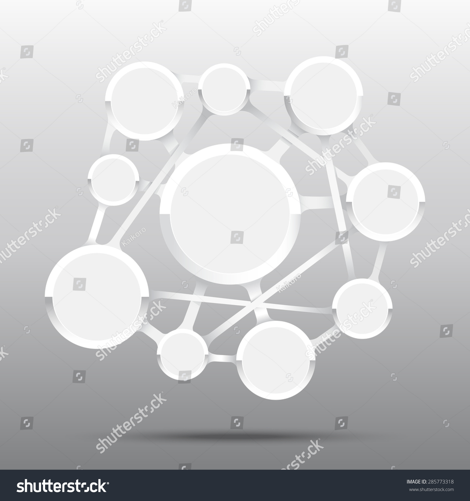 Blank Network Template Connection Business Concept Stock Vector ...
