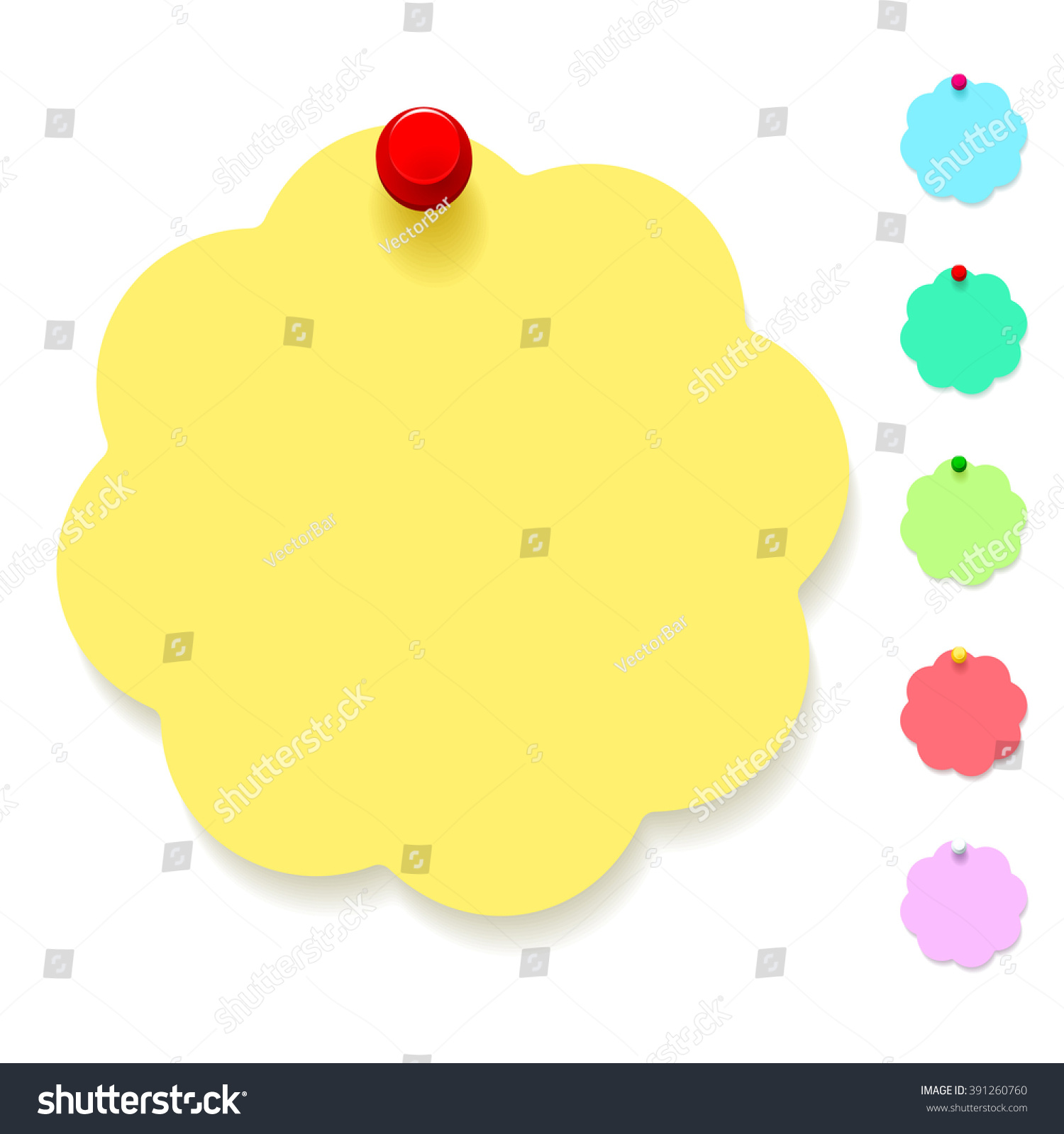Blank Note Flower Stock Vector (Royalty Free) 391260760 | Shutterstock
