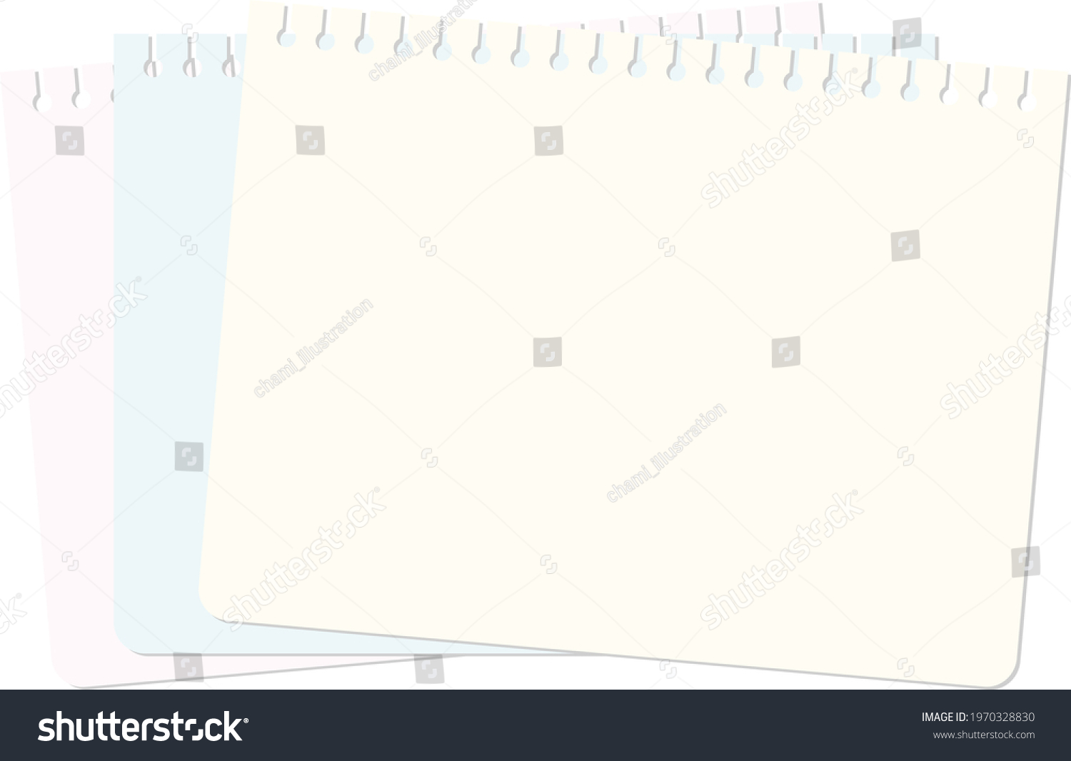Blank Note Paper Illustration Image Stock Vector (Royalty Free ...