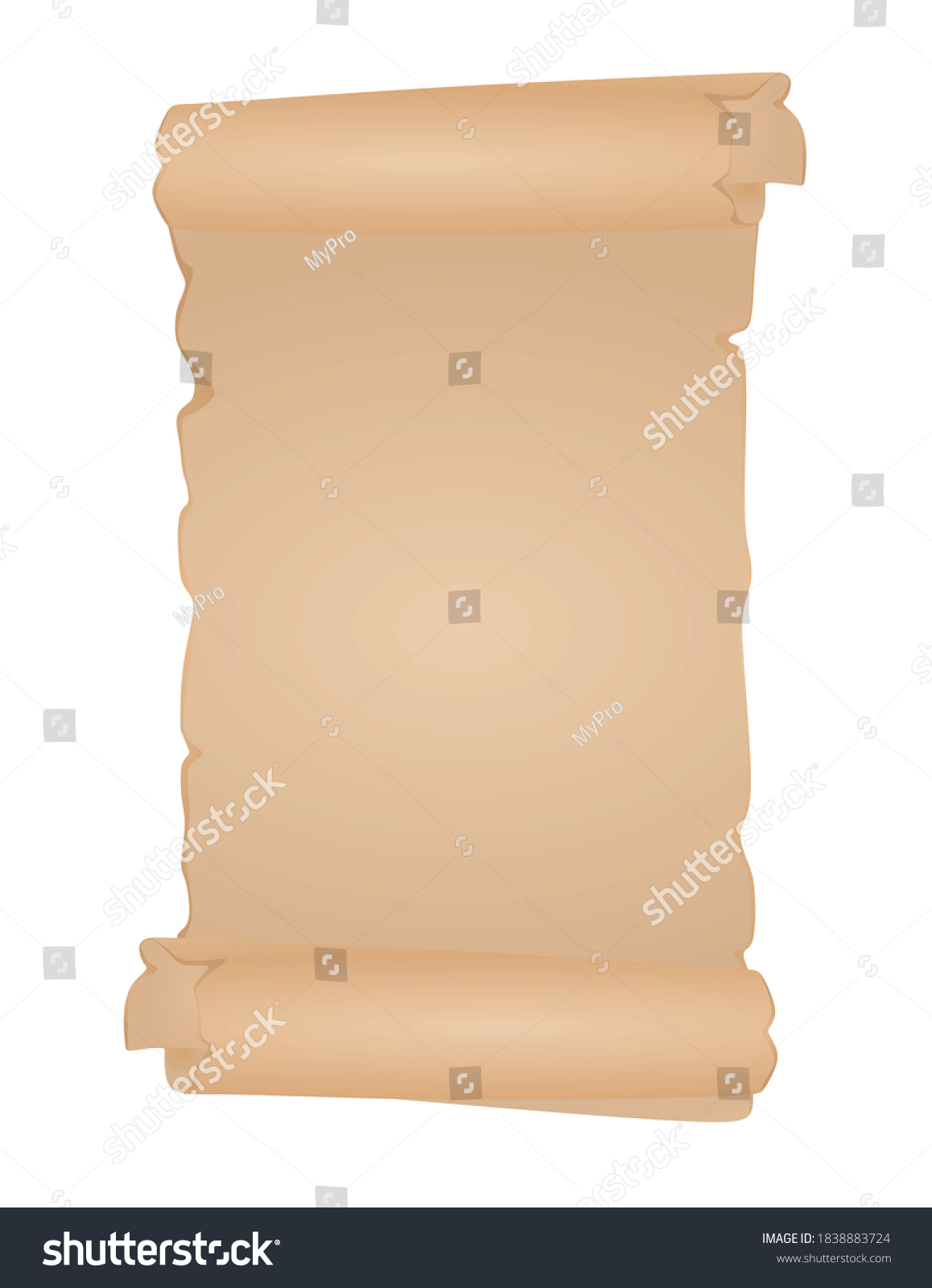 Blank Old Paper Template Empty Space Stock Vector (Royalty Free ...