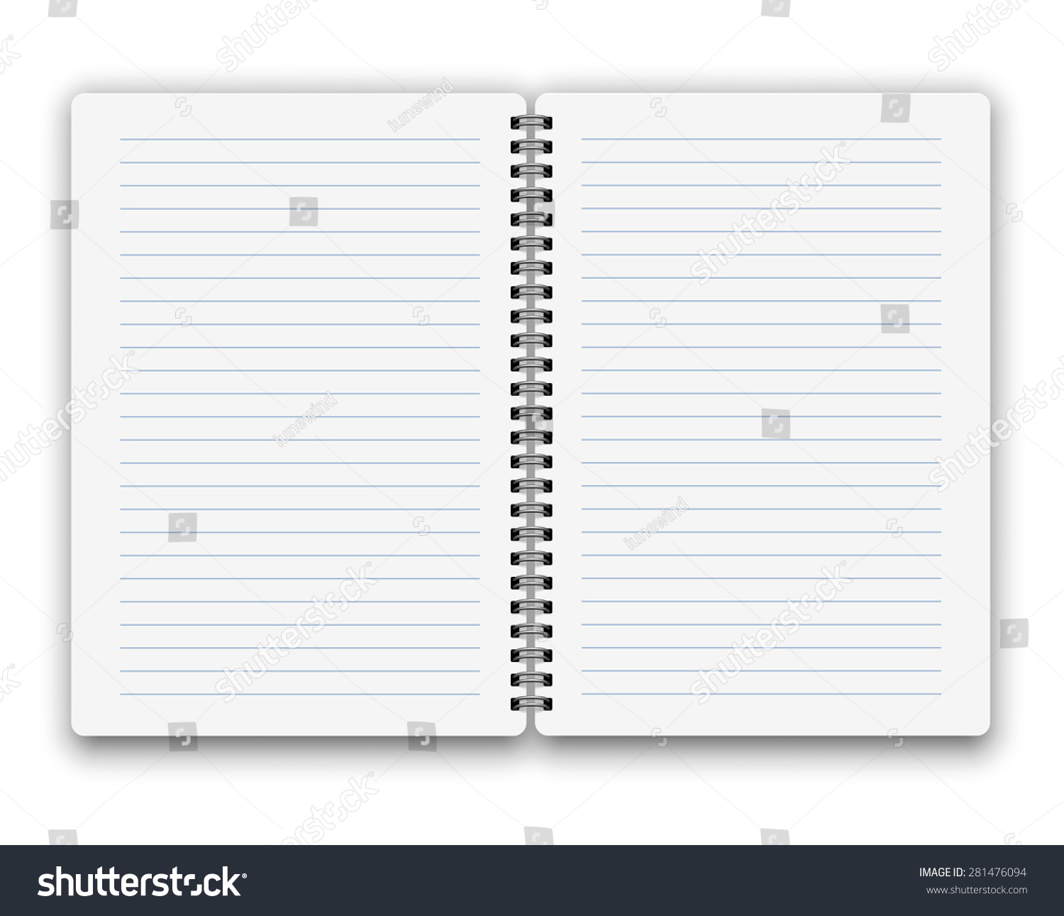 Blank Opened Spiral Copybook Template Vector: Vector có sẵn (miễn phí ...