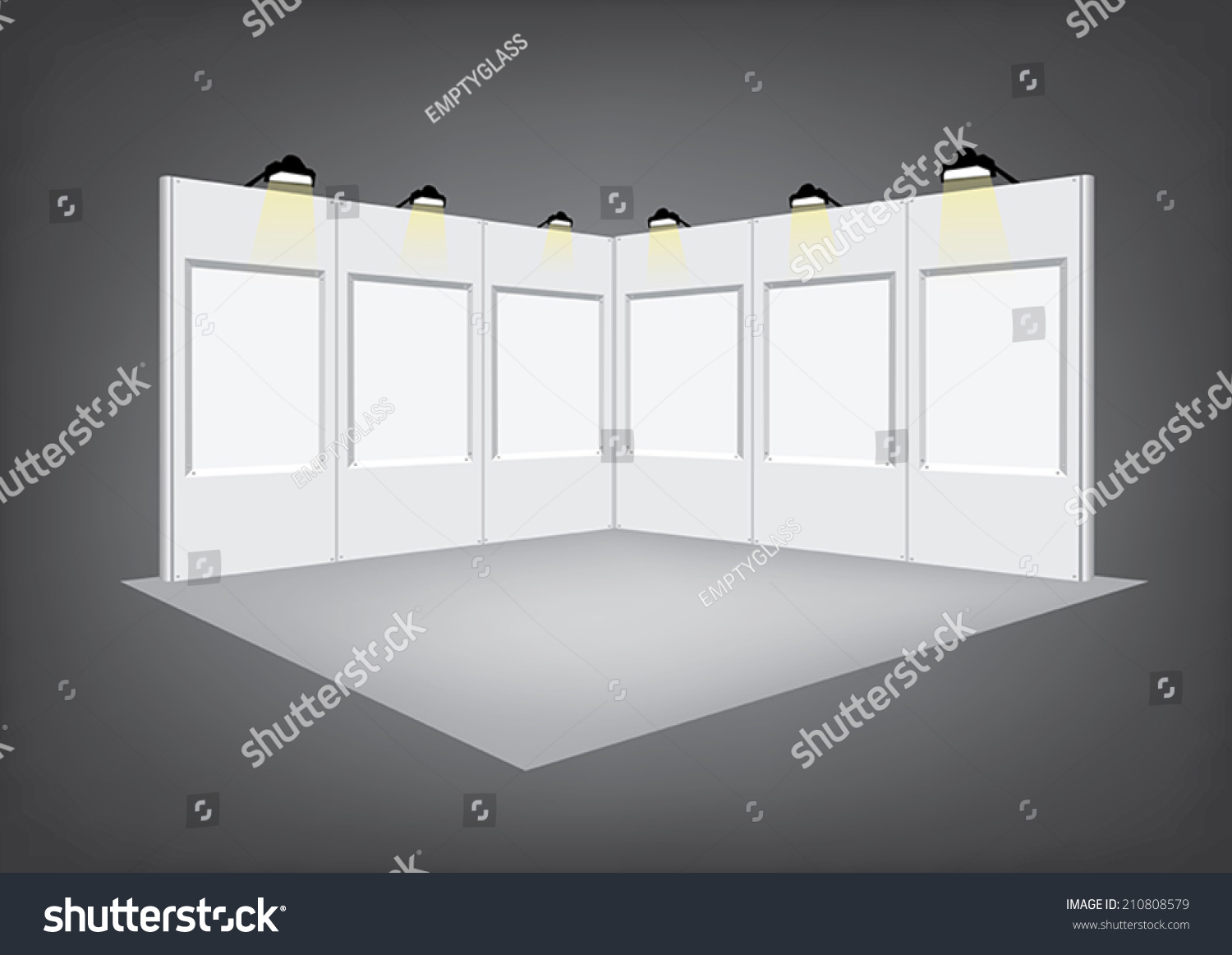 Blank Panel Exhibition Stand Vector Stock Vector (Royalty Free ...
