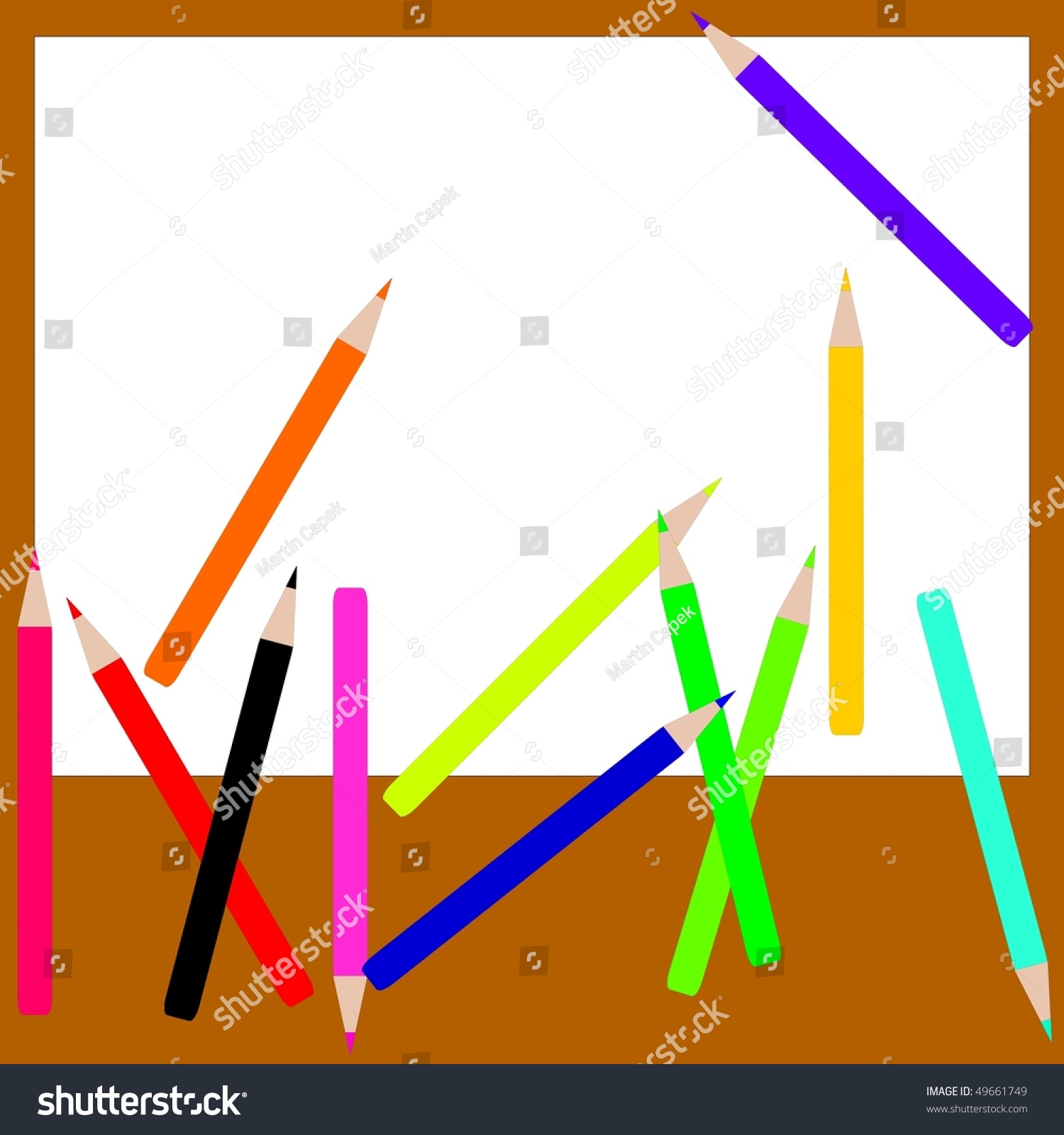 Blank Paper Crayons Stock Vector (Royalty Free) 49661749 | Shutterstock