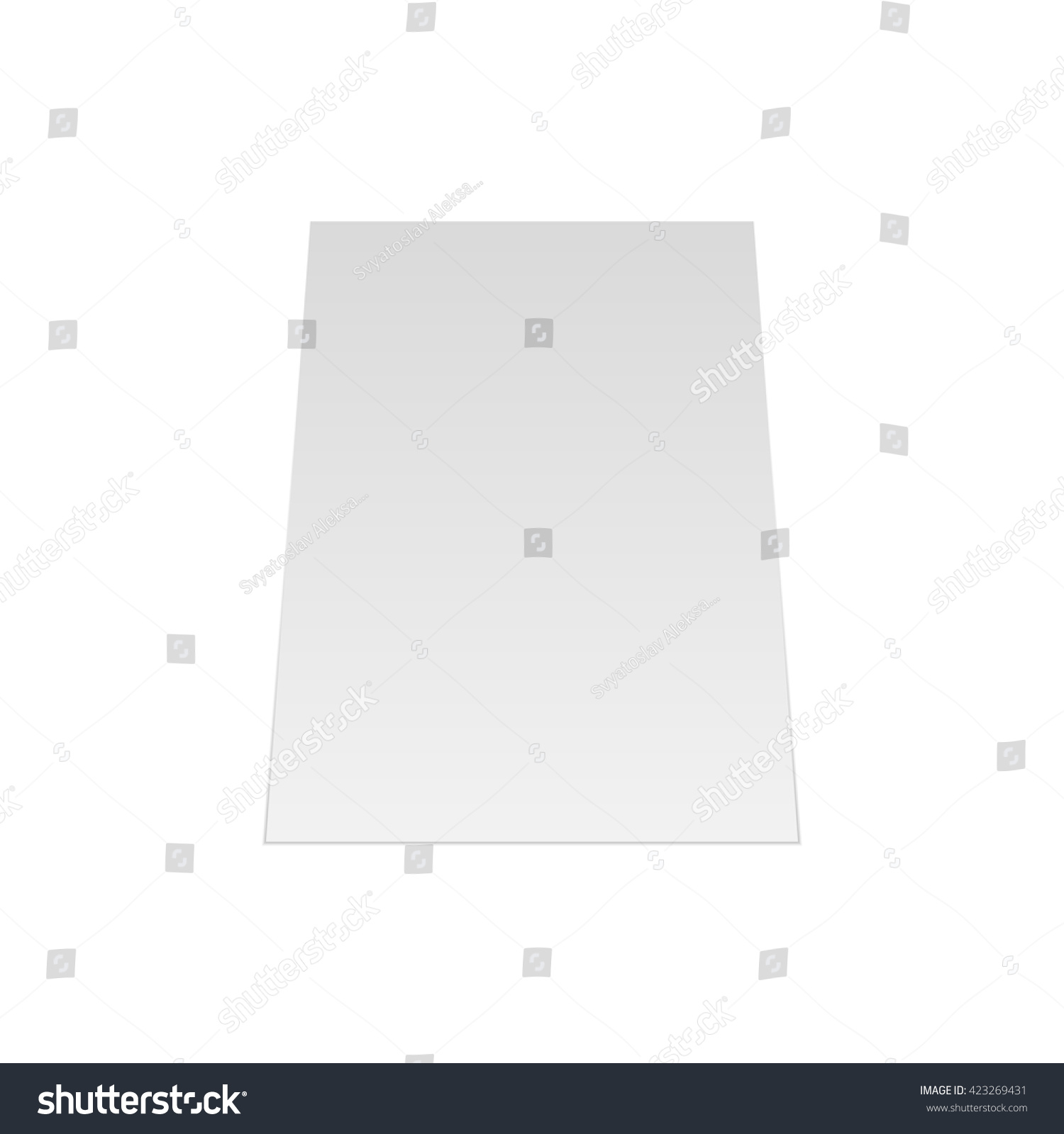 Blank Paper Document Realistic Template 스톡 벡터(로열티 프리) 423269431 ...