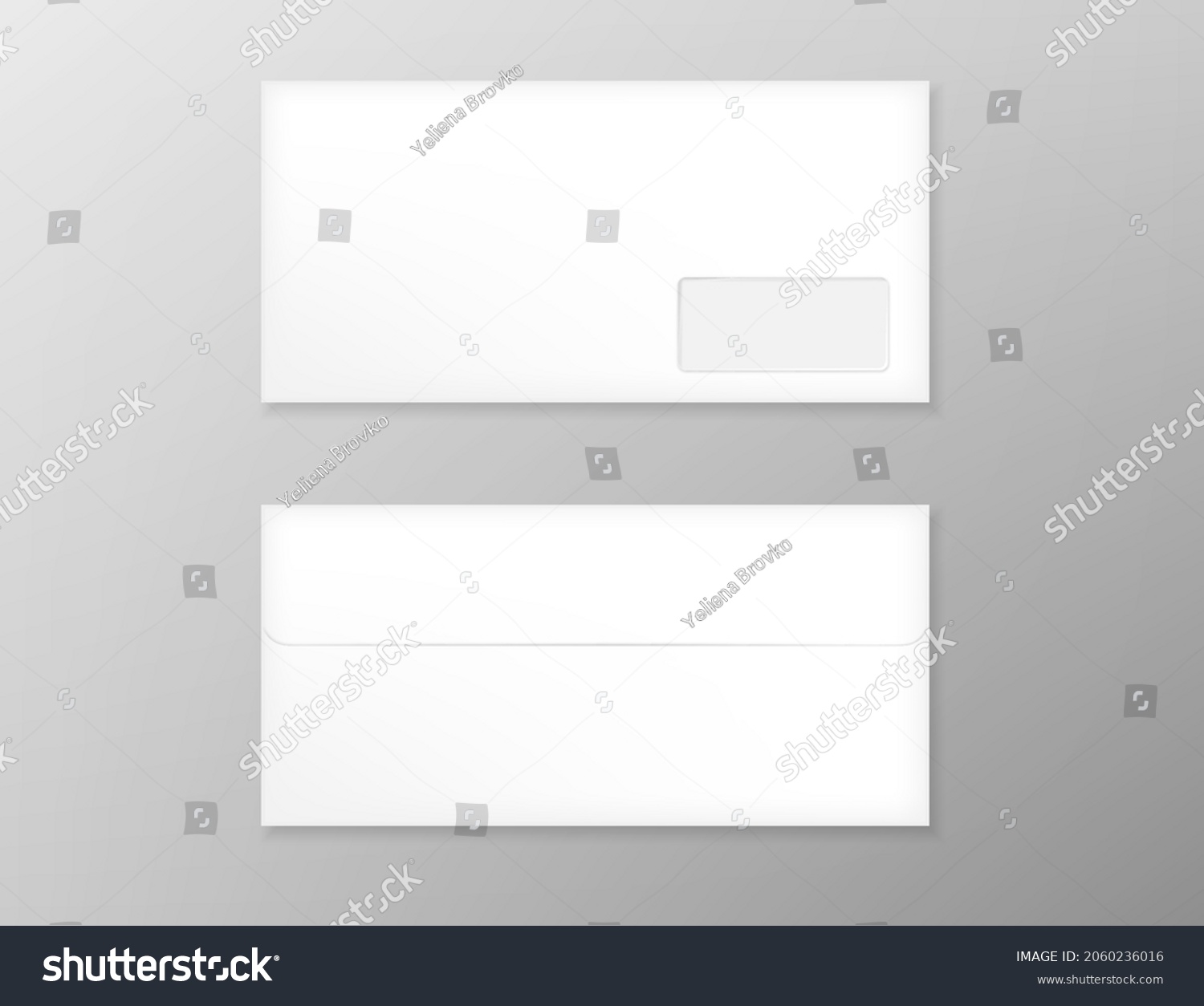 Blank Paper Envelopes Set Vector Eps10 Stock Vector (Royalty Free ...