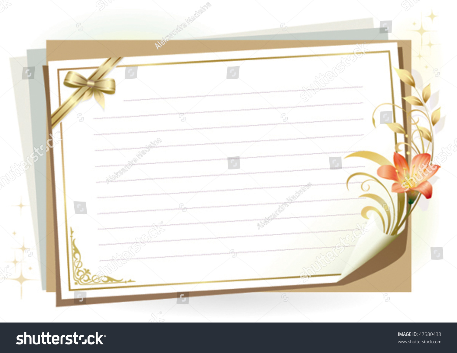 Blank Paper Romantic Messages Stock Vector (Royalty Free) 47580433 ...