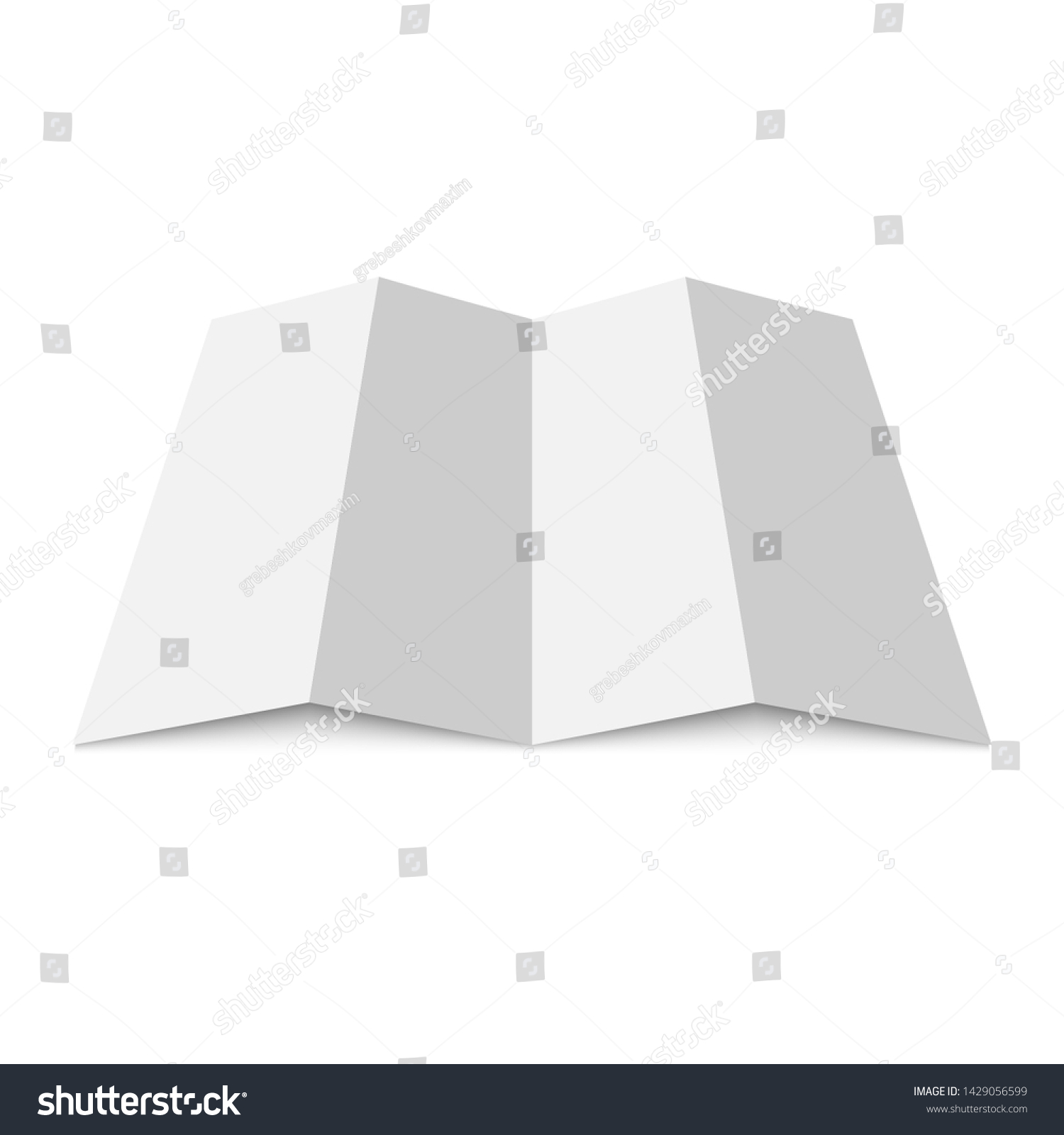 Blank Paper Map Template Abstract City Stock Vector (Royalty Free ...