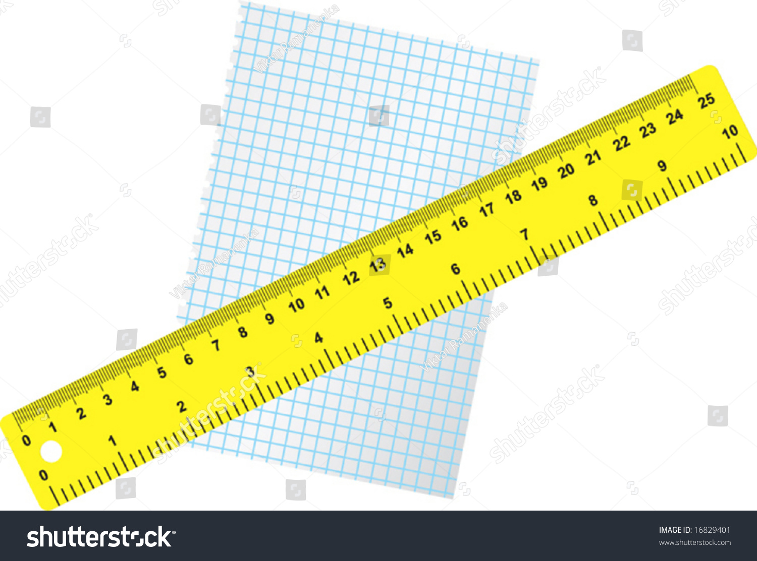 Blank Paper Sheet Ruler Stock Vector (Royalty Free) 16829401 | Shutterstock