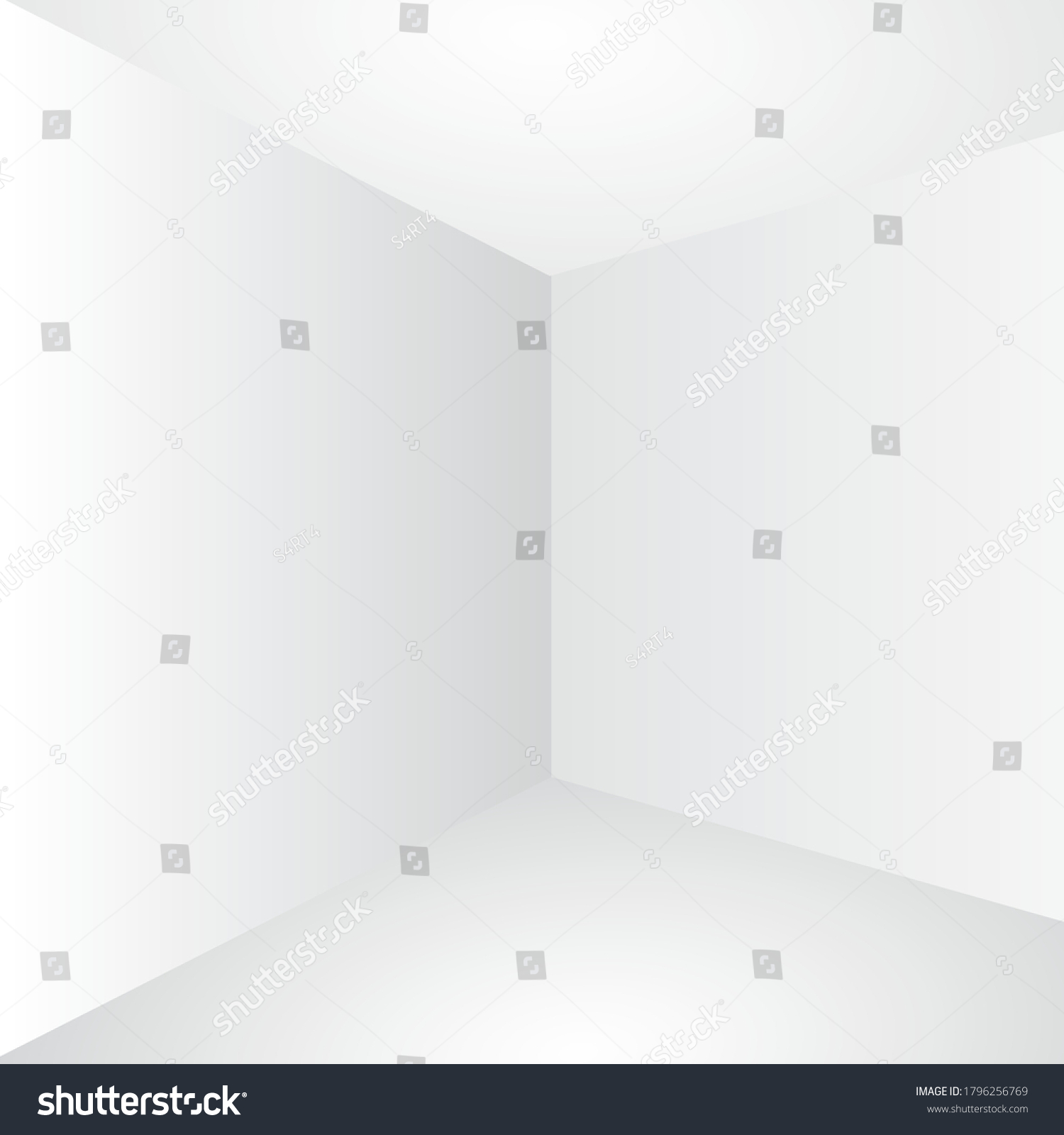 Blank Persfective White Wall Corner Vector Stock Vector (Royalty Free ...