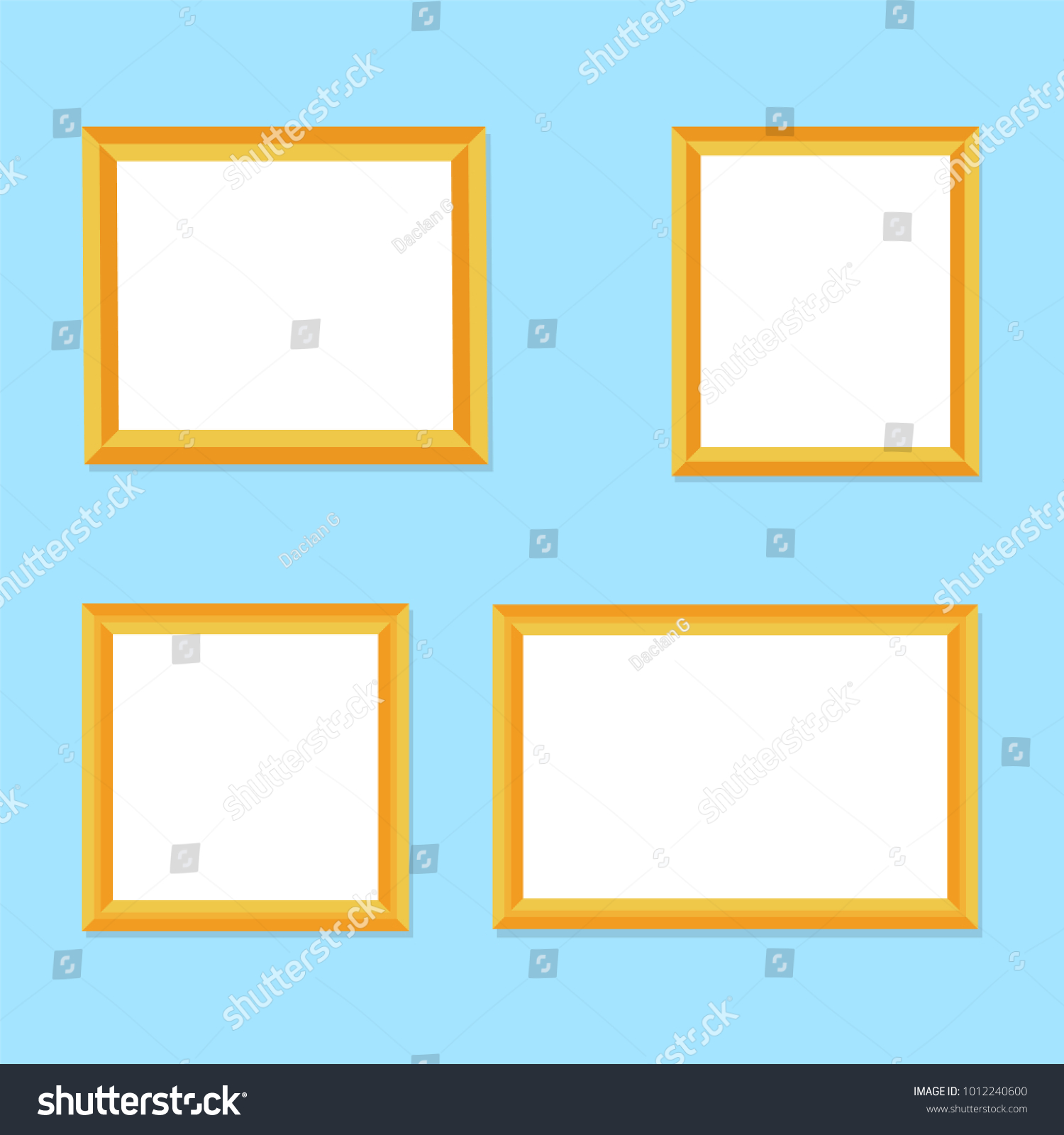 Blank Picture Frame Template Set Vector Stock Vector (Royalty Free ...