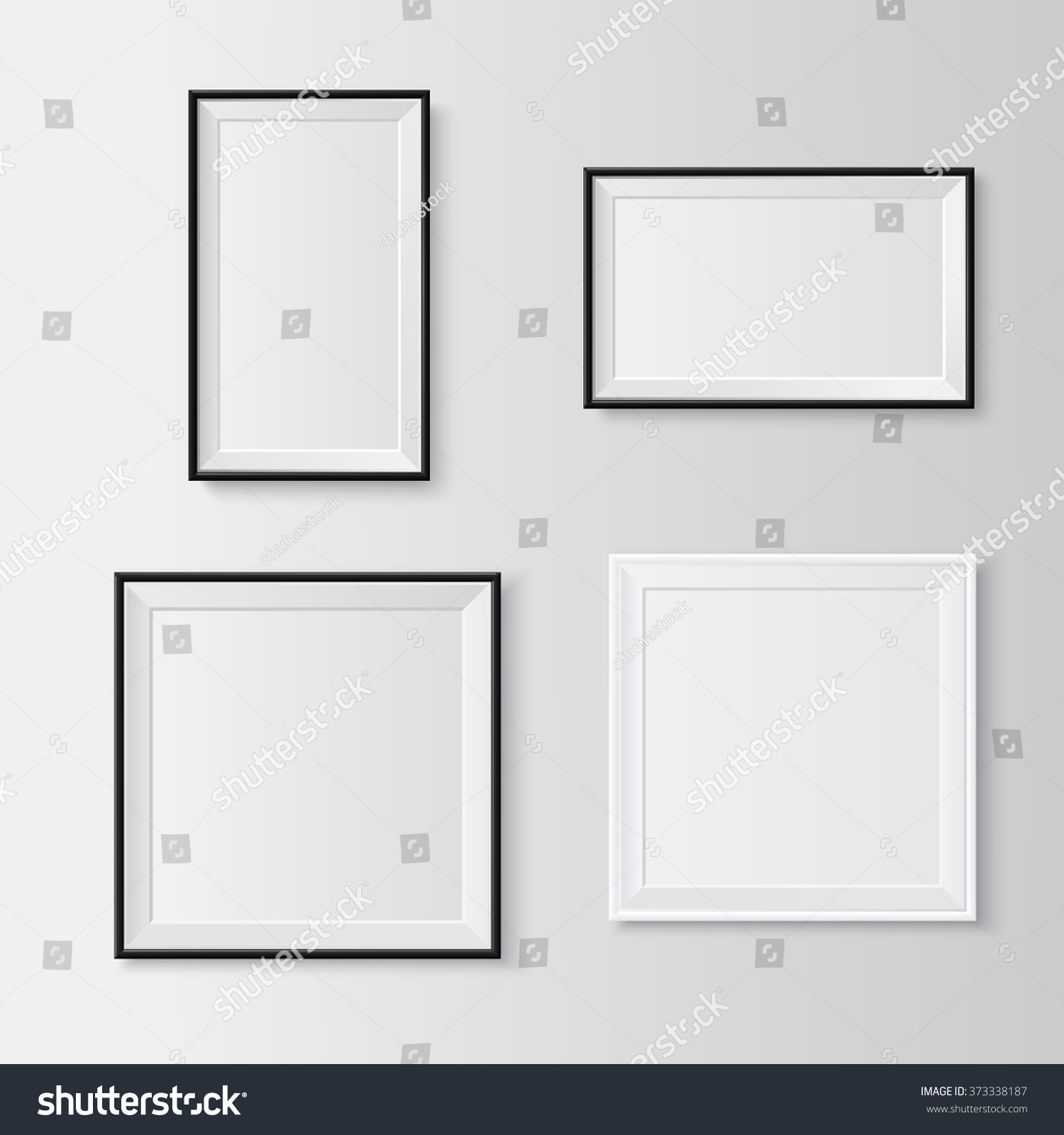 Blank Picture Frames Set Useful Templates Stock Vector (Royalty Free ...