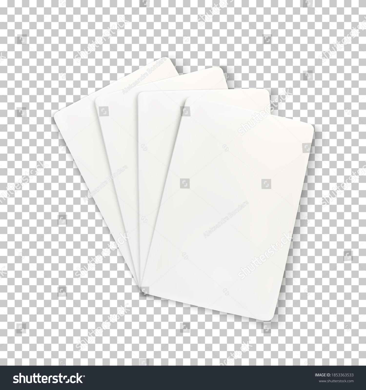 Cartas de juego en blanco. Plantilla: vector de stock (libre de ...
