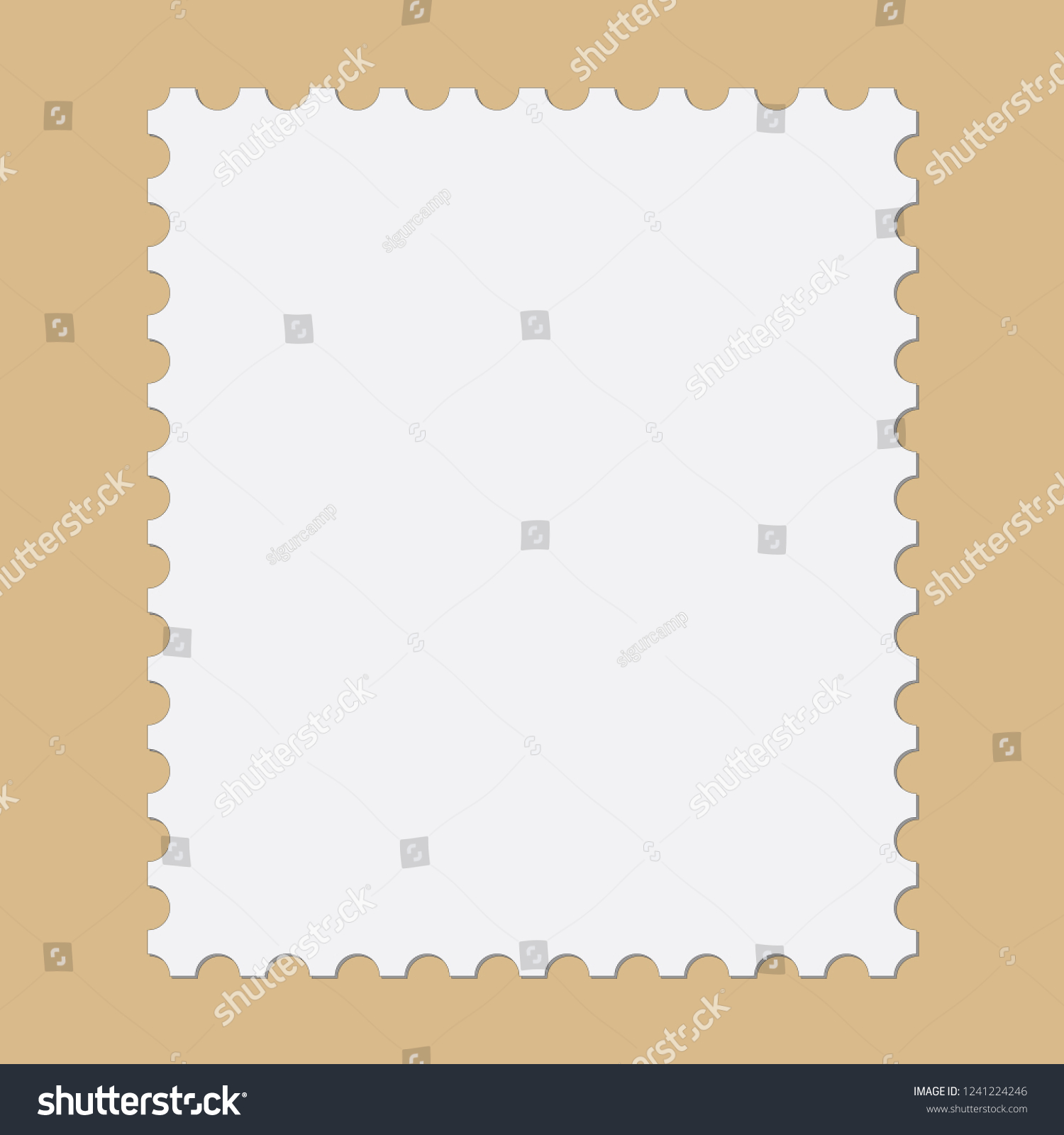 Blank Post Stamp Template Vector Eps: เวกเตอร์สต็อก (ปลอดค่าลิขสิทธิ์ ...