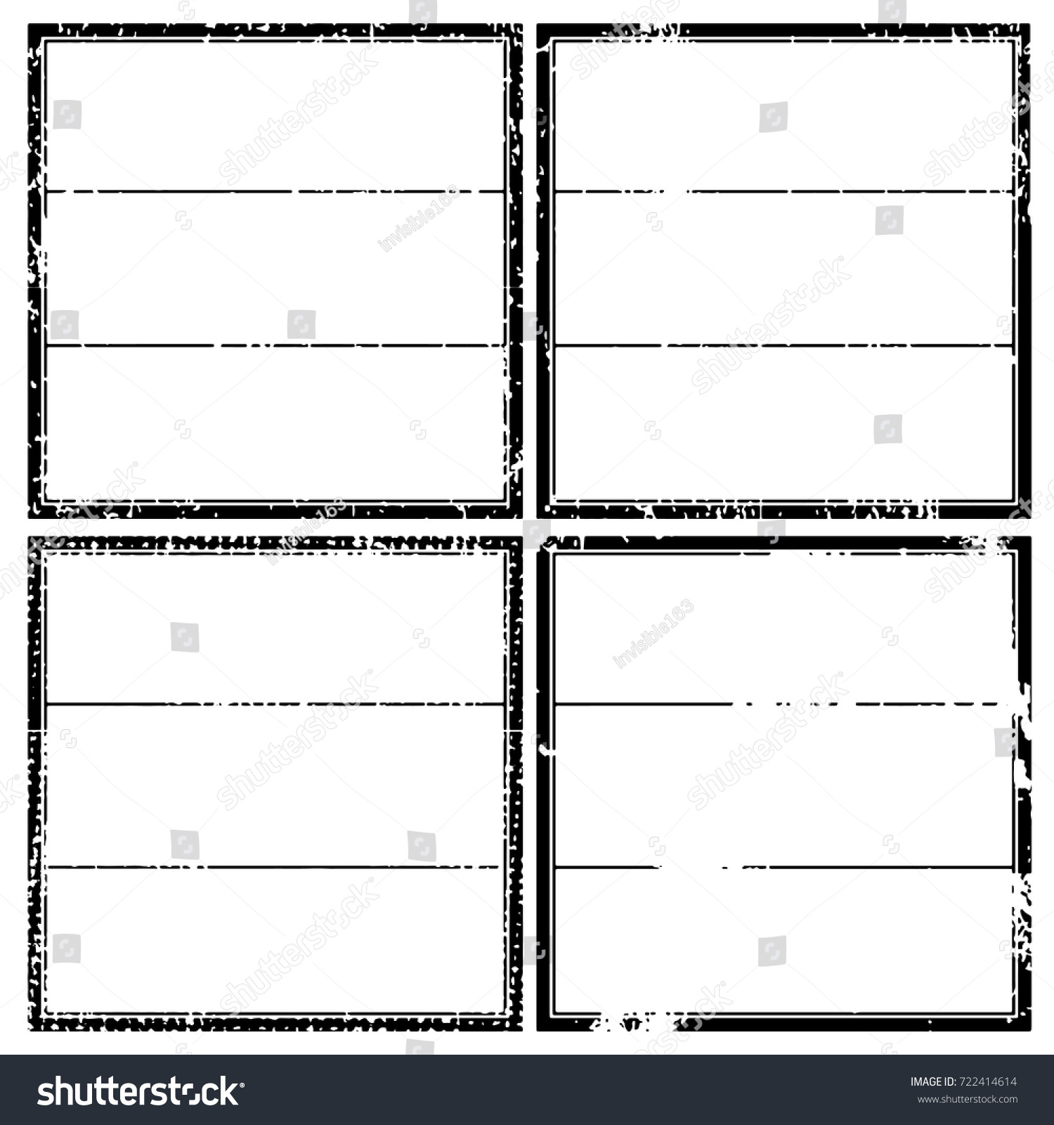 Blank Postal Stamps Setillustration Vector Stock Vector (Royalty Free ...