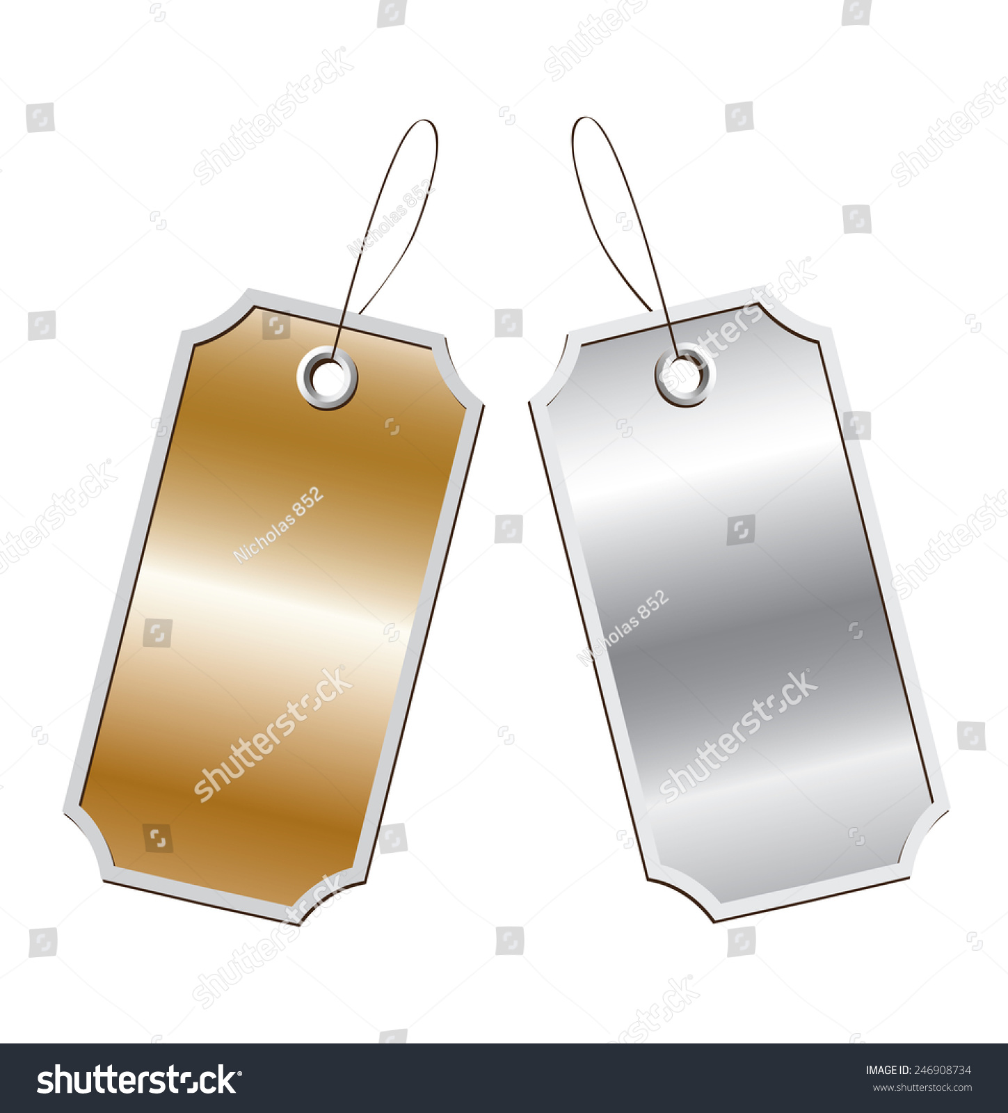 Blank Price Tag Stock Vector (Royalty Free) 246908734 | Shutterstock