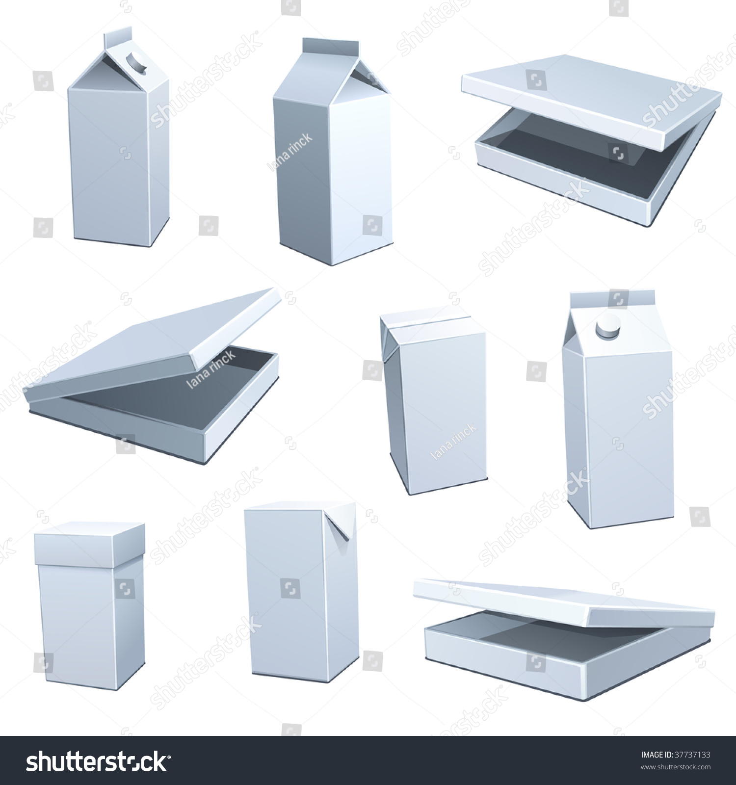 Blank Product Box Stock Vector (Royalty Free) 37737133