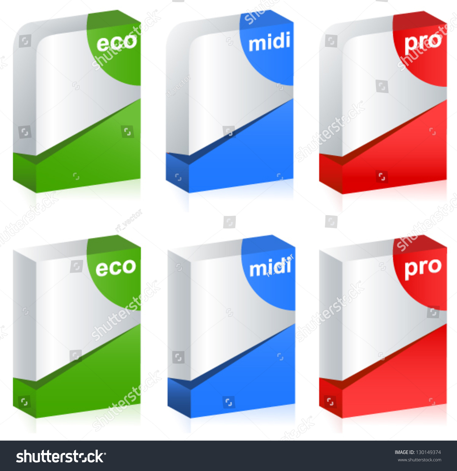 Blank Product Box Templates Stock Vector (Royalty Free) 130149374