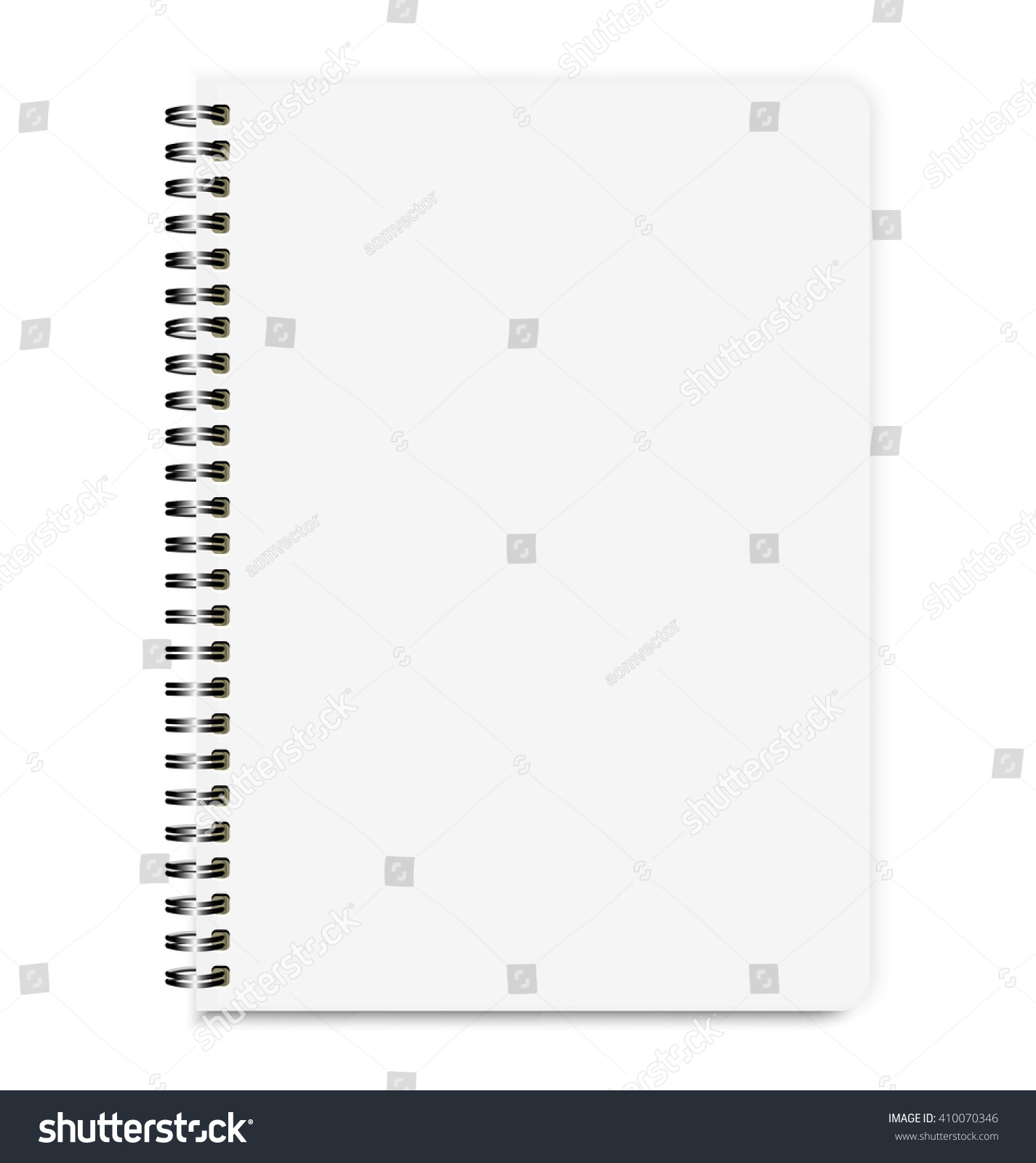Blank Realistic Notebook Size A4 Isolated Stock Vector (Royalty Free ...