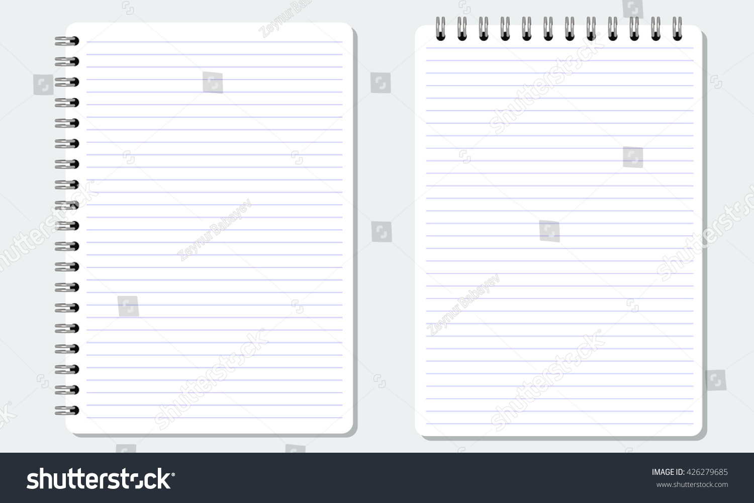 Blank Realistic Spiral Notepad Notebook Flat Stock Vector (Royalty Free ... Blank Realistic Spiral Notepad Notebook Flat Stock Vector (Royalty Free ...