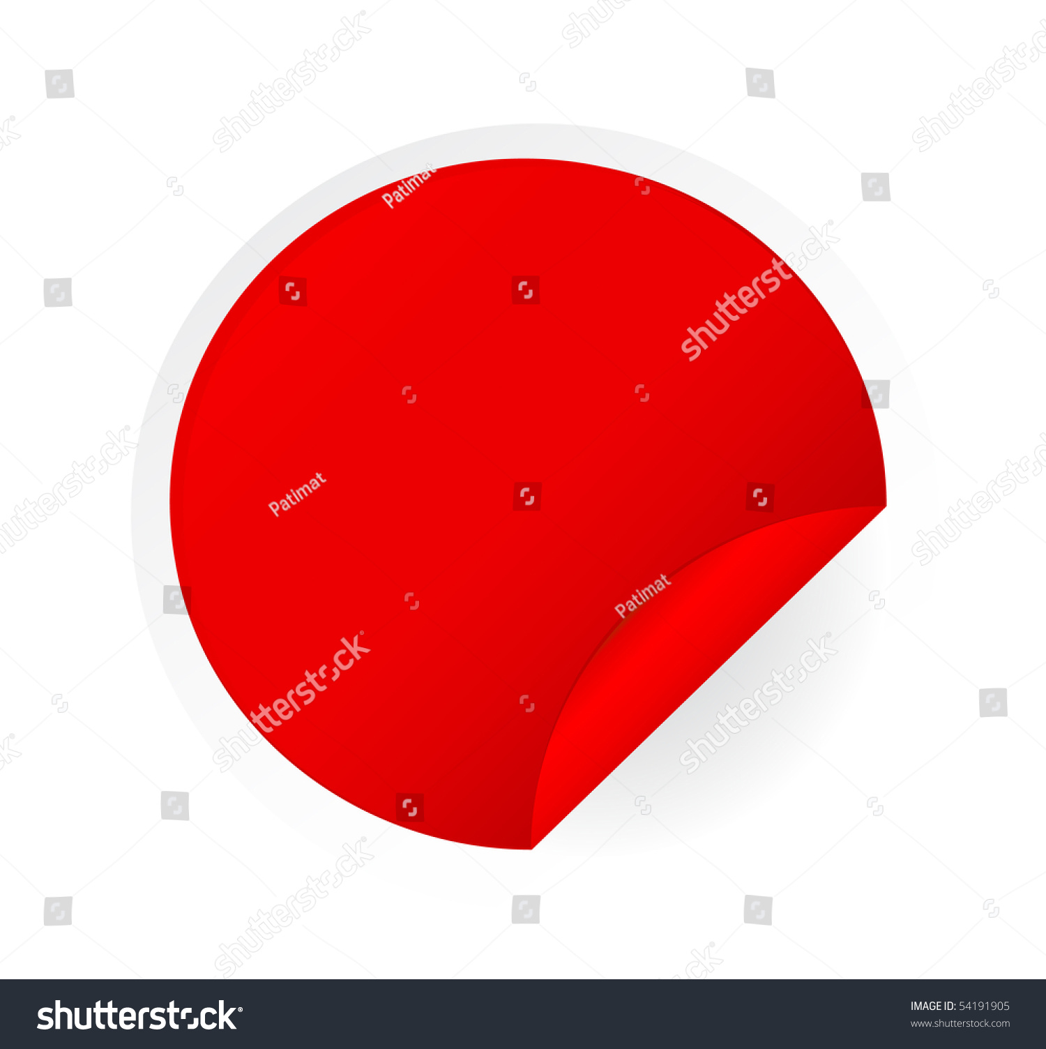 Blank Red Stickers Vector Stickers Stock Vector (Royalty Free) 54191905 ...