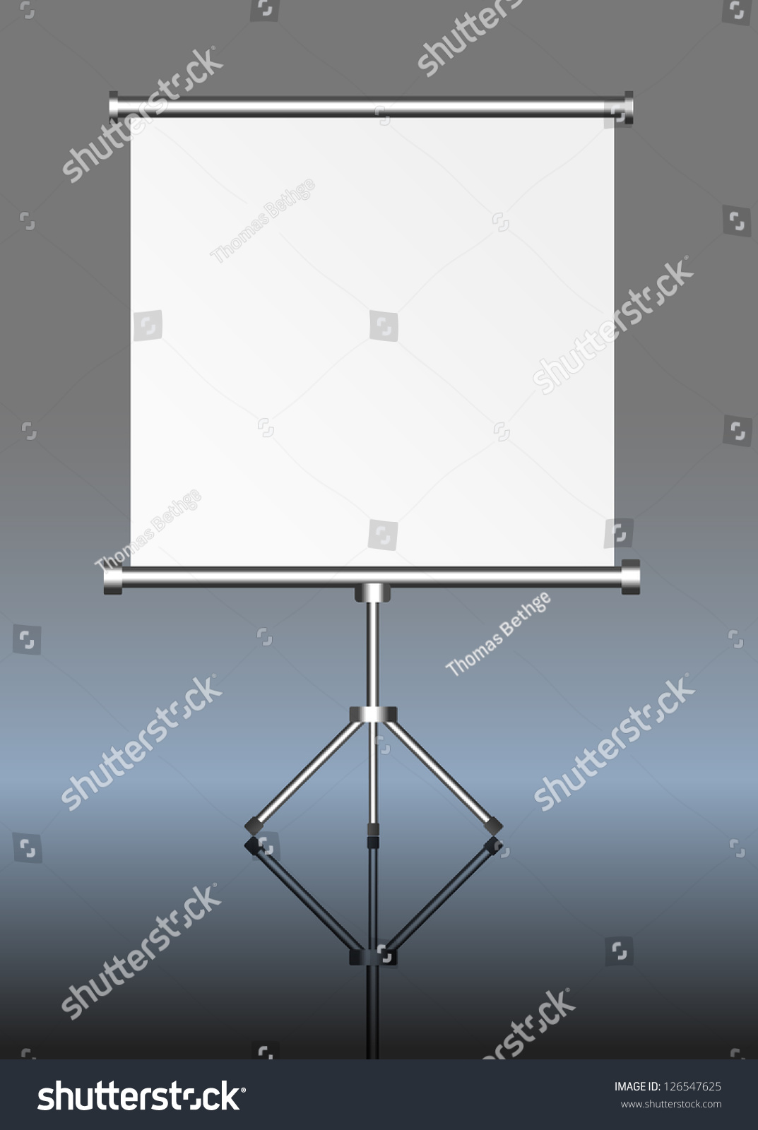 Blank Roll Display Roll Silver Screen Stock Vector (Royalty Free) 126547625