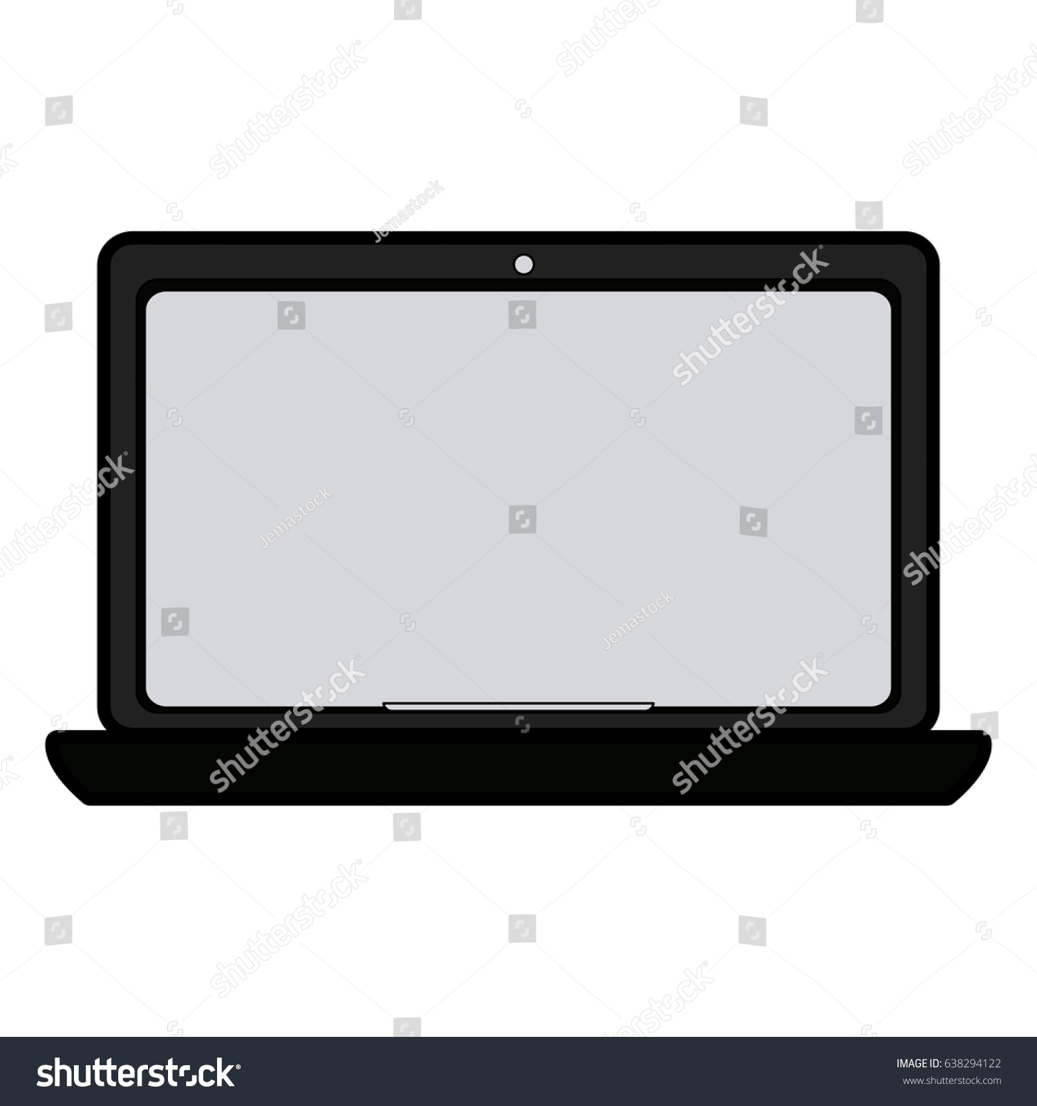 Blank Screen Laptop Computer Icon Image Stock Vector (Royalty Free ...