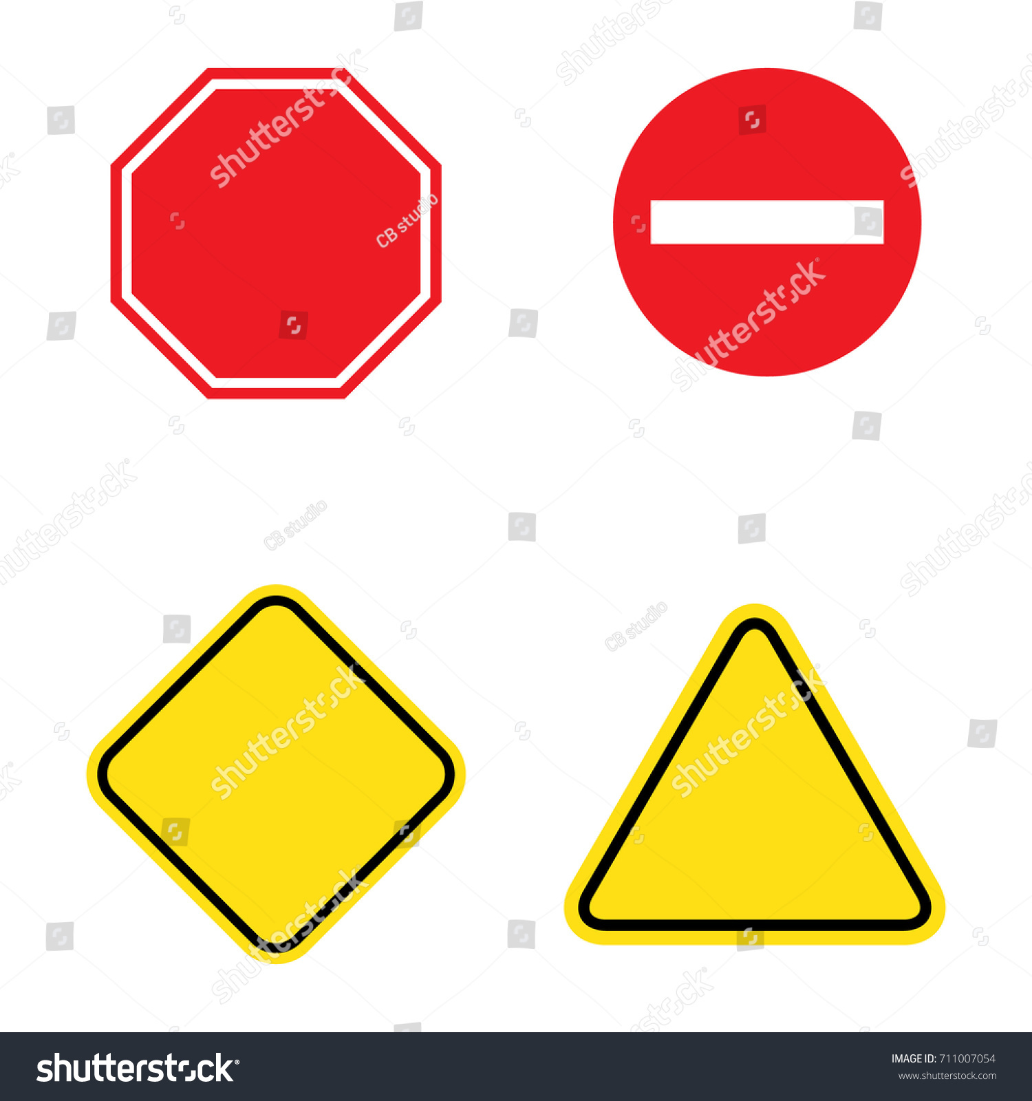Blank Sign Set Stock Vector (Royalty Free) 711007054