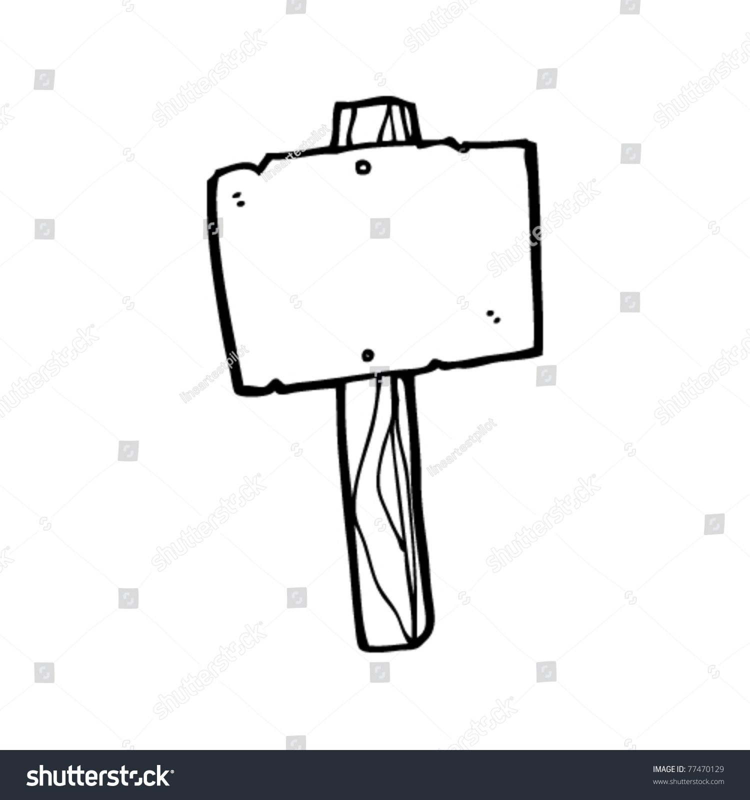 Blank Signpost Cartoon Stock Vector 77470129 - Shutterstock
