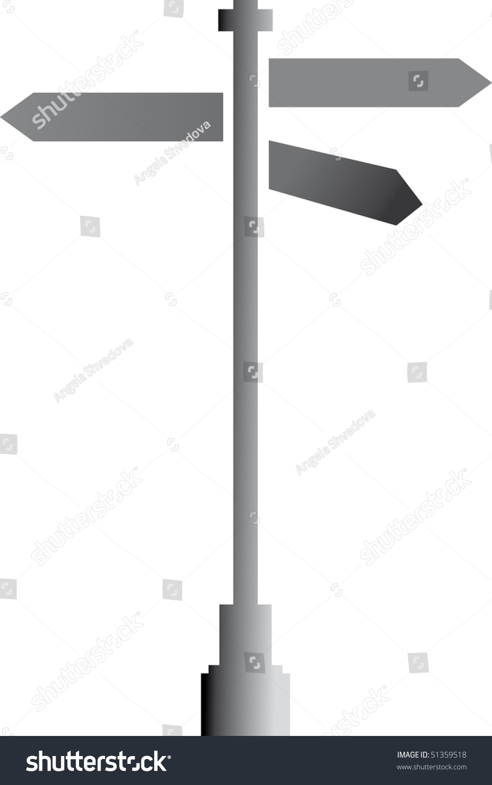Blank Signpost Vector Illustration: vector de stock (libre de regalías ...