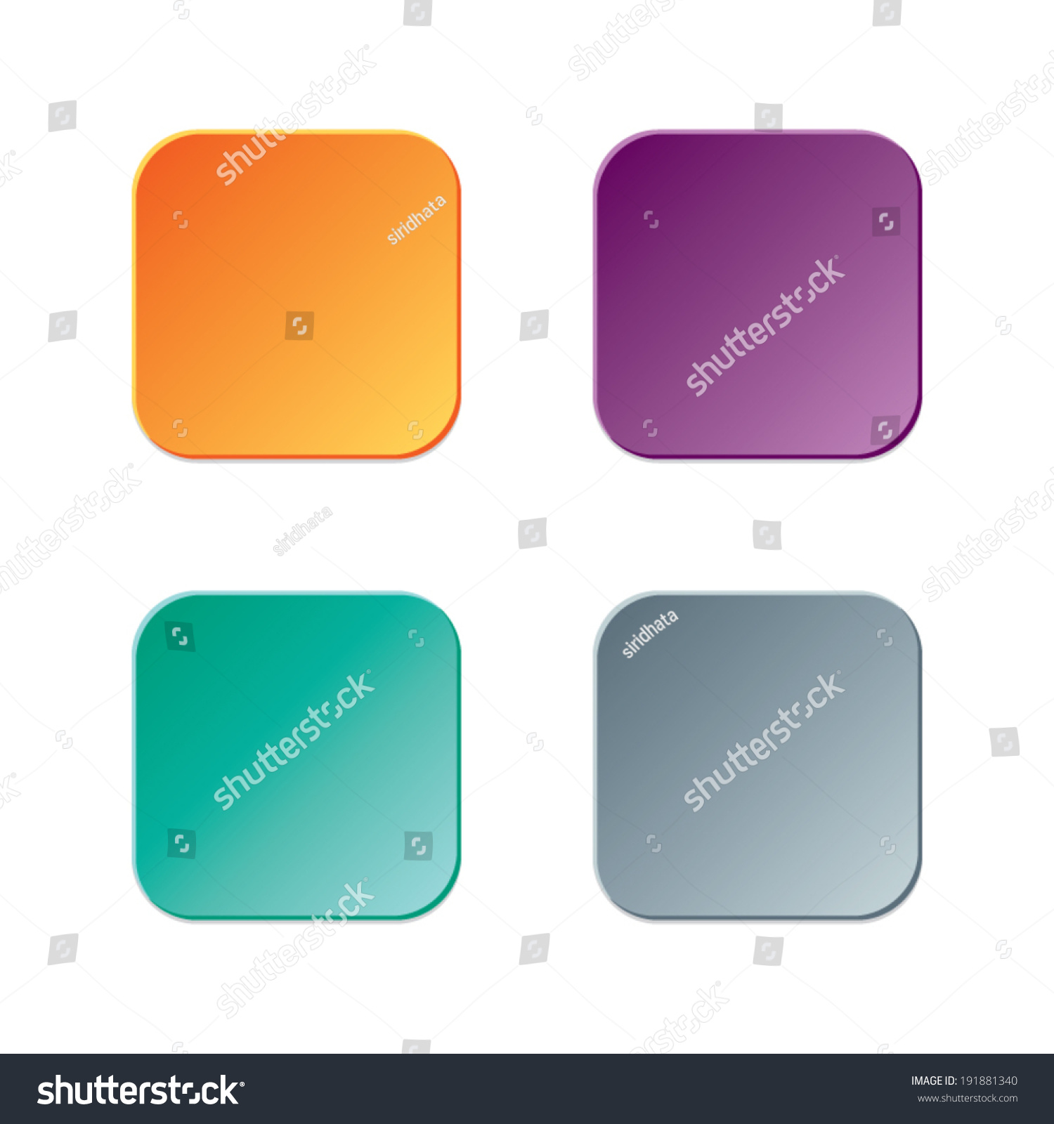 Blank Square Labels: vector de stock (libre de regalías) 191881340 ...