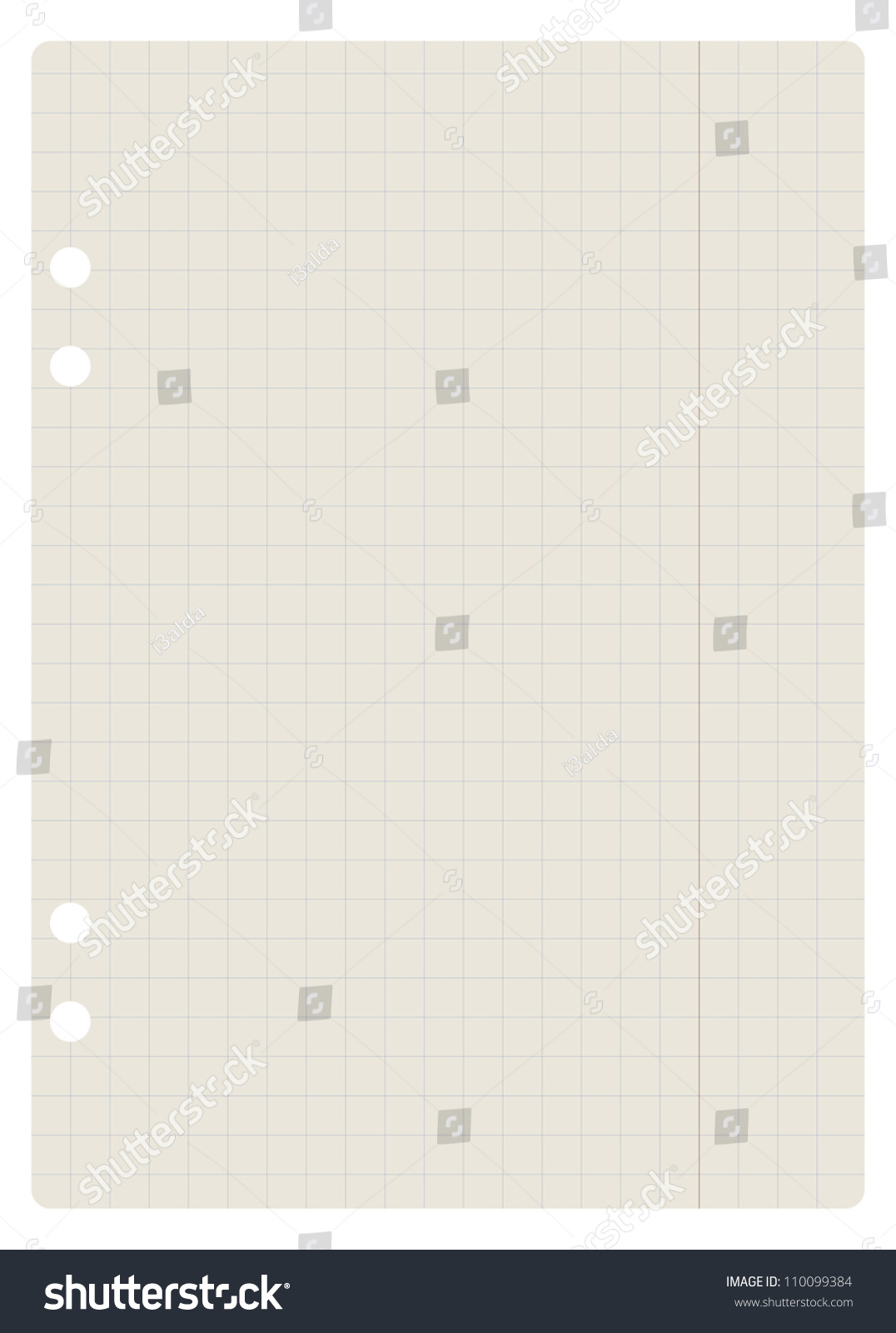 Blank Squared Paper Sheet Illustration Stock Vector (Royalty Free ...