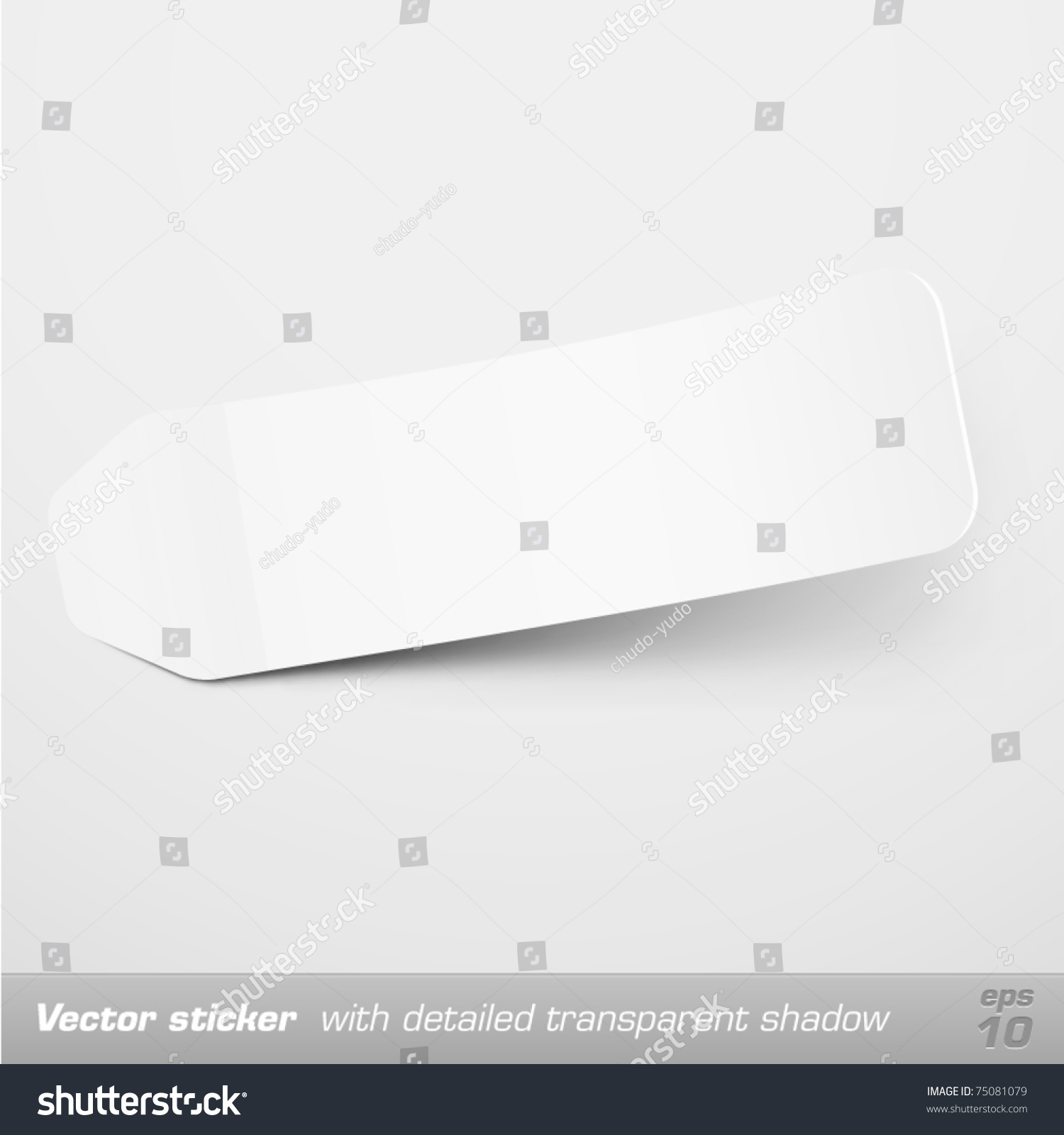 Vektor Stok Template stiker kosong dengan bayangan rinci. (Tanpa ...