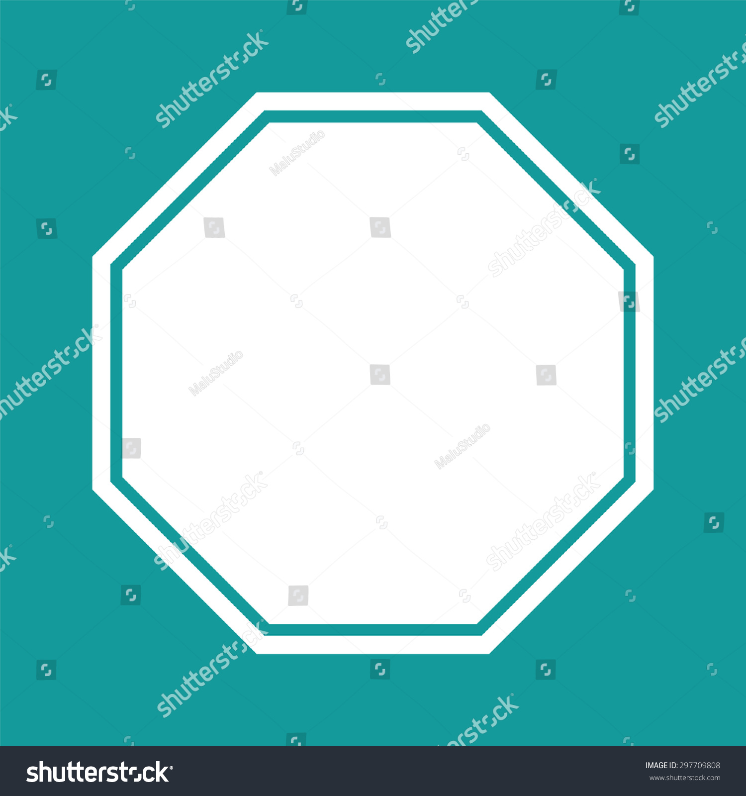 Blank Stop Sign Stock Vector (Royalty Free) 297709808