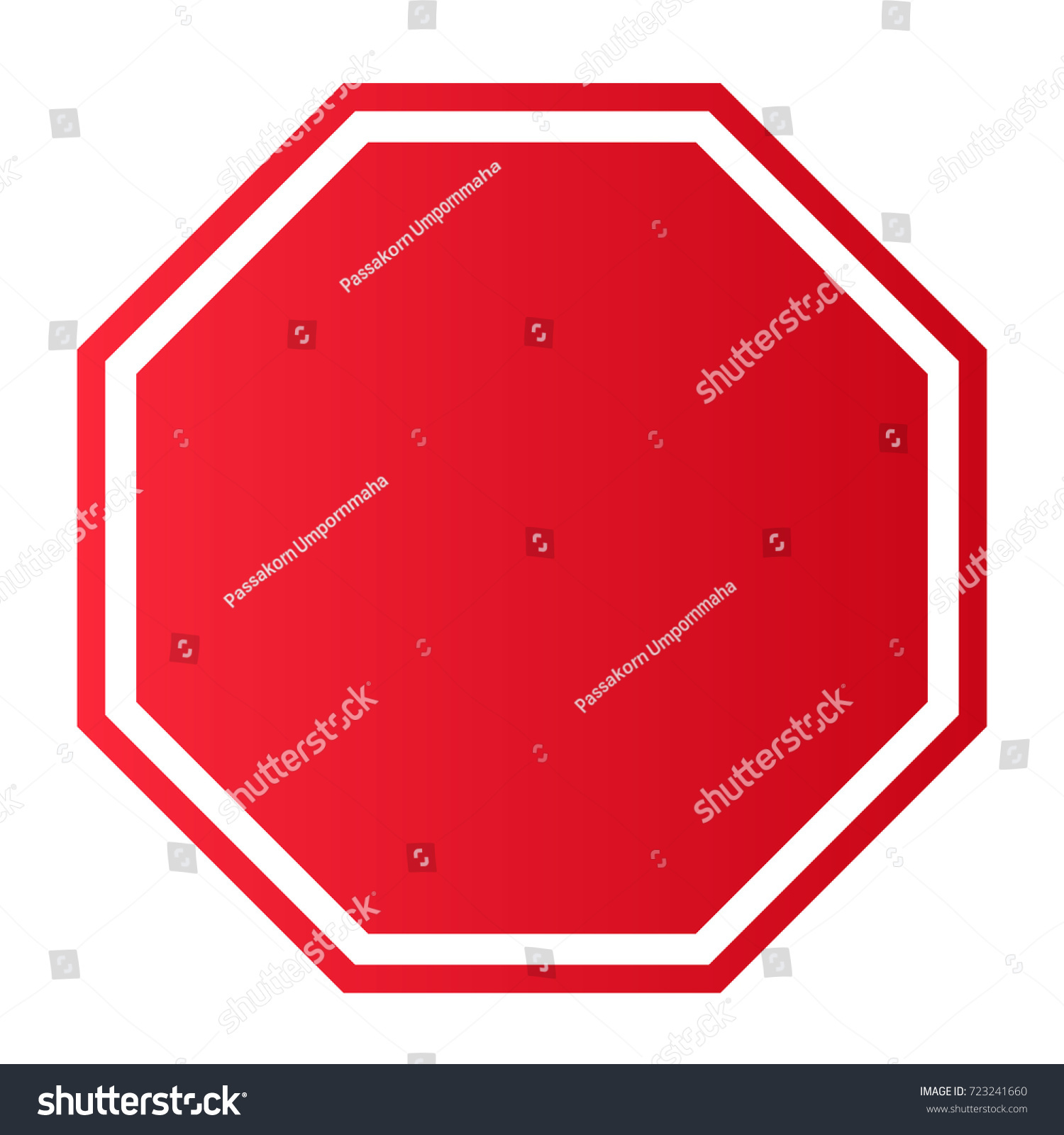 Blank Stop Sign Stock Vector (Royalty Free) 723241660