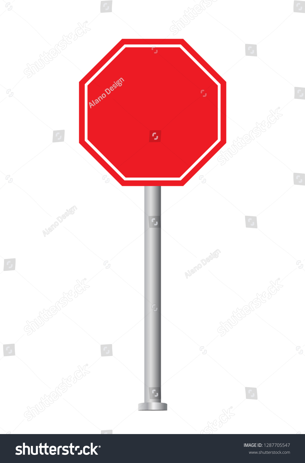 Blank Stop Sign Vector Illustration: เวกเตอร์สต็อก (ปลอดค่าลิขสิทธิ์ ...