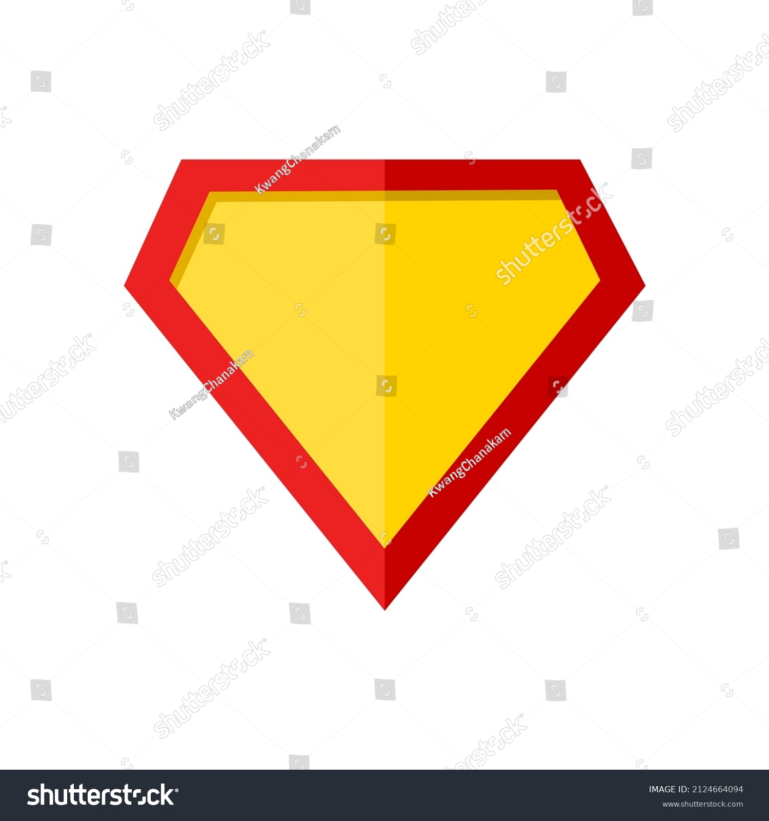 Blank Superhero Icon On White Background Stock Vector (Royalty Free ...