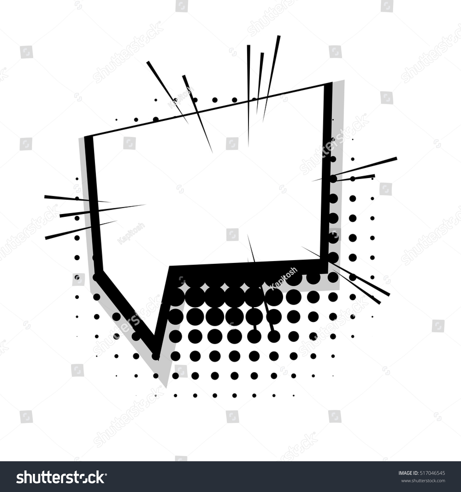 Blank Template Comic Text Speech Square: เวกเตอร์สต็อก (ปลอดค่า ...