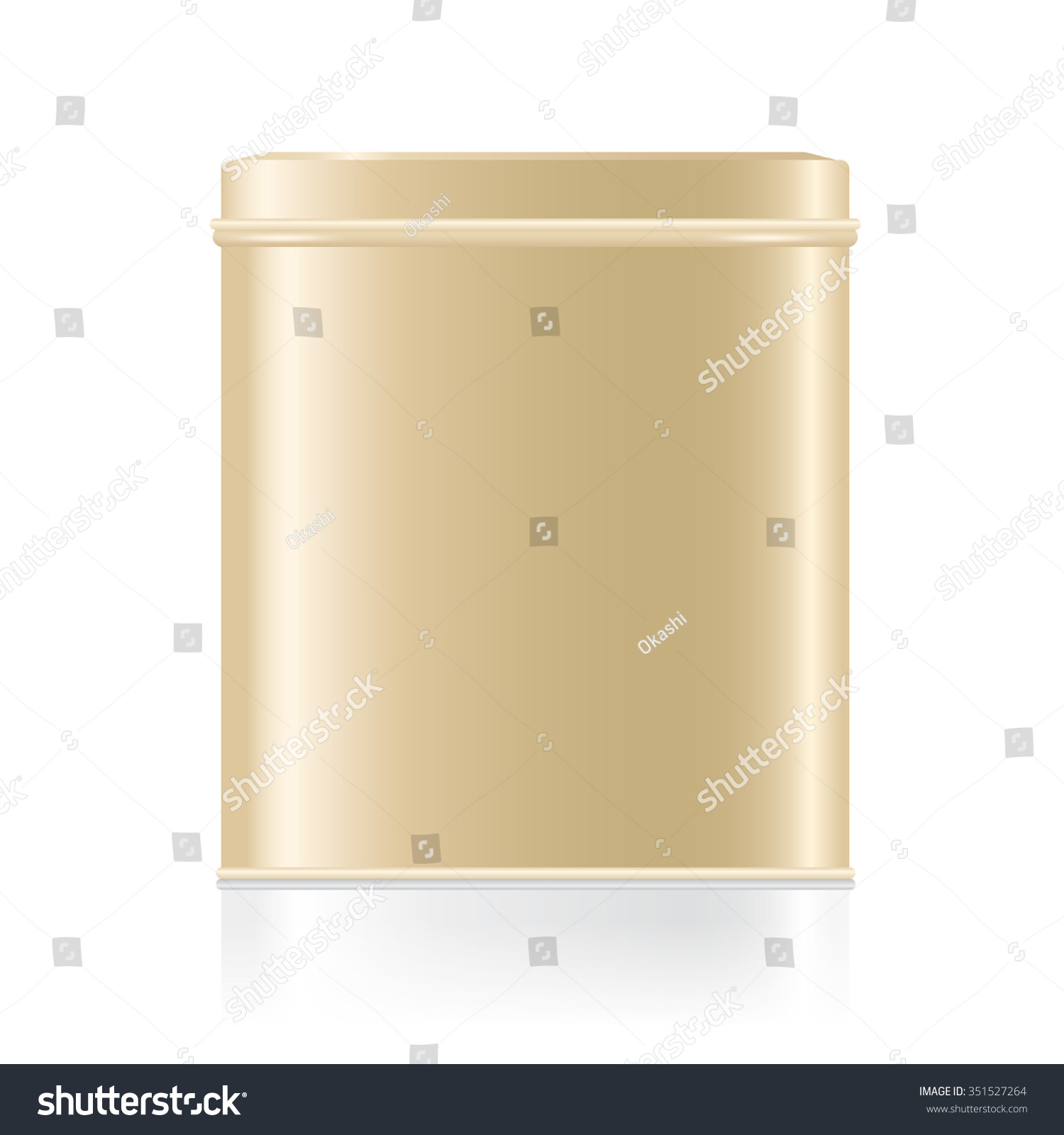 Blank Tin Box Vector Illustration Stock Vector (Royalty Free) 351527264